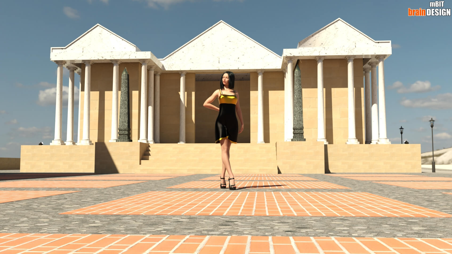 Temple 3D Render, Digital Art by mbit