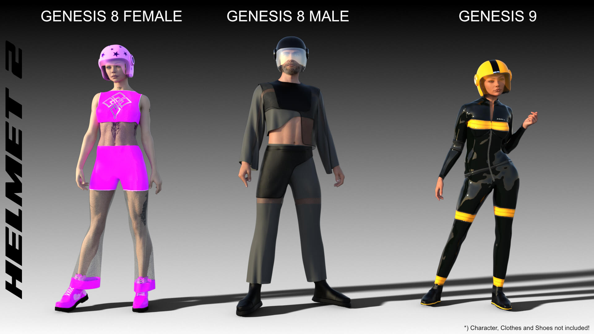 Helmet 2 for Genesis 8, 8.1 and 9 (Female and Male) - Daz Content by mbit