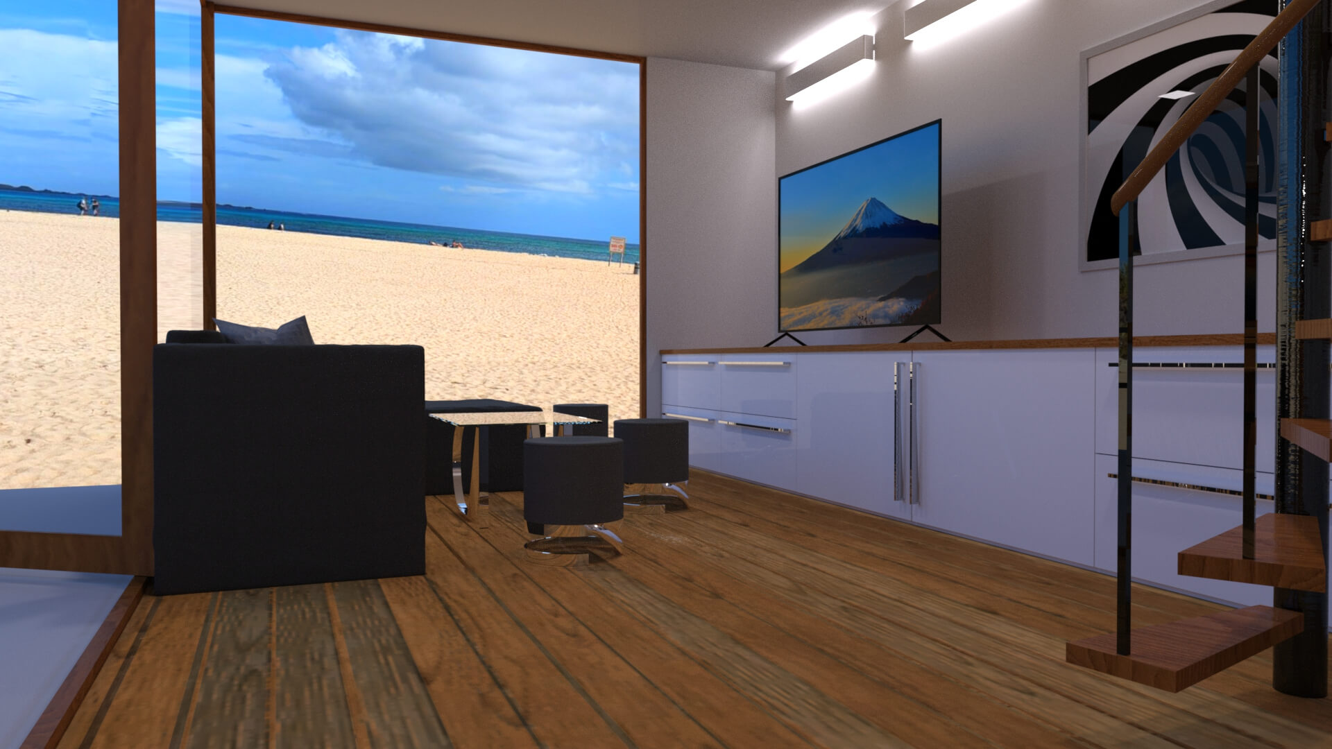 Luxury Beach Loft Environment for DAZ3D - Daz Content by mbit