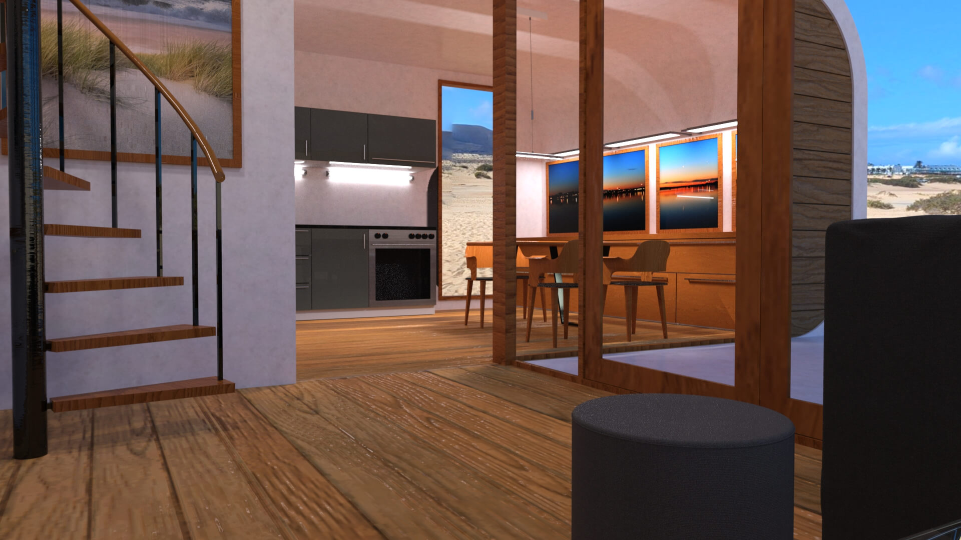 Luxury Beach Loft Environment for DAZ3D - Daz Content by mbit