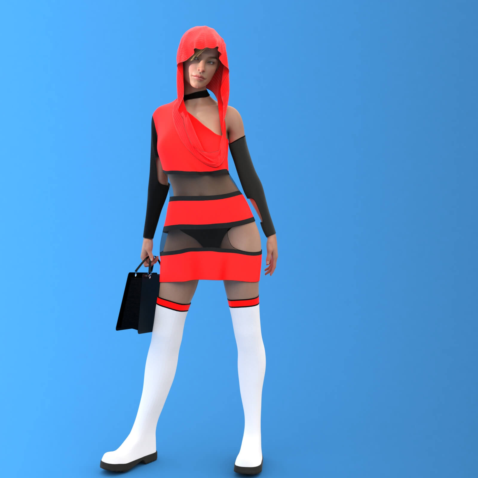 Out of Paris II Outfit Blender / FBX / OBJ + Textures - 3D Model by mbit