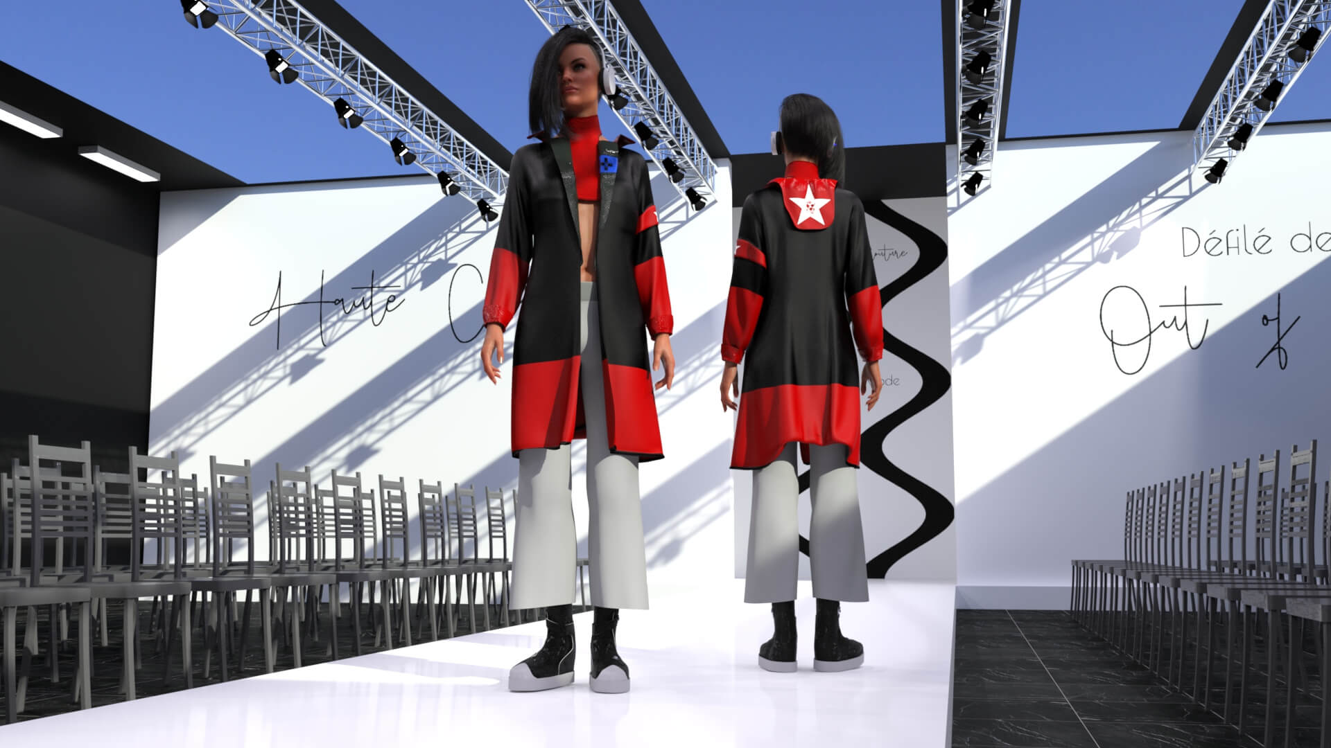 Out of Paris III Outfit Blender / FBX / OBJ + Textures - 3D Model by mbit