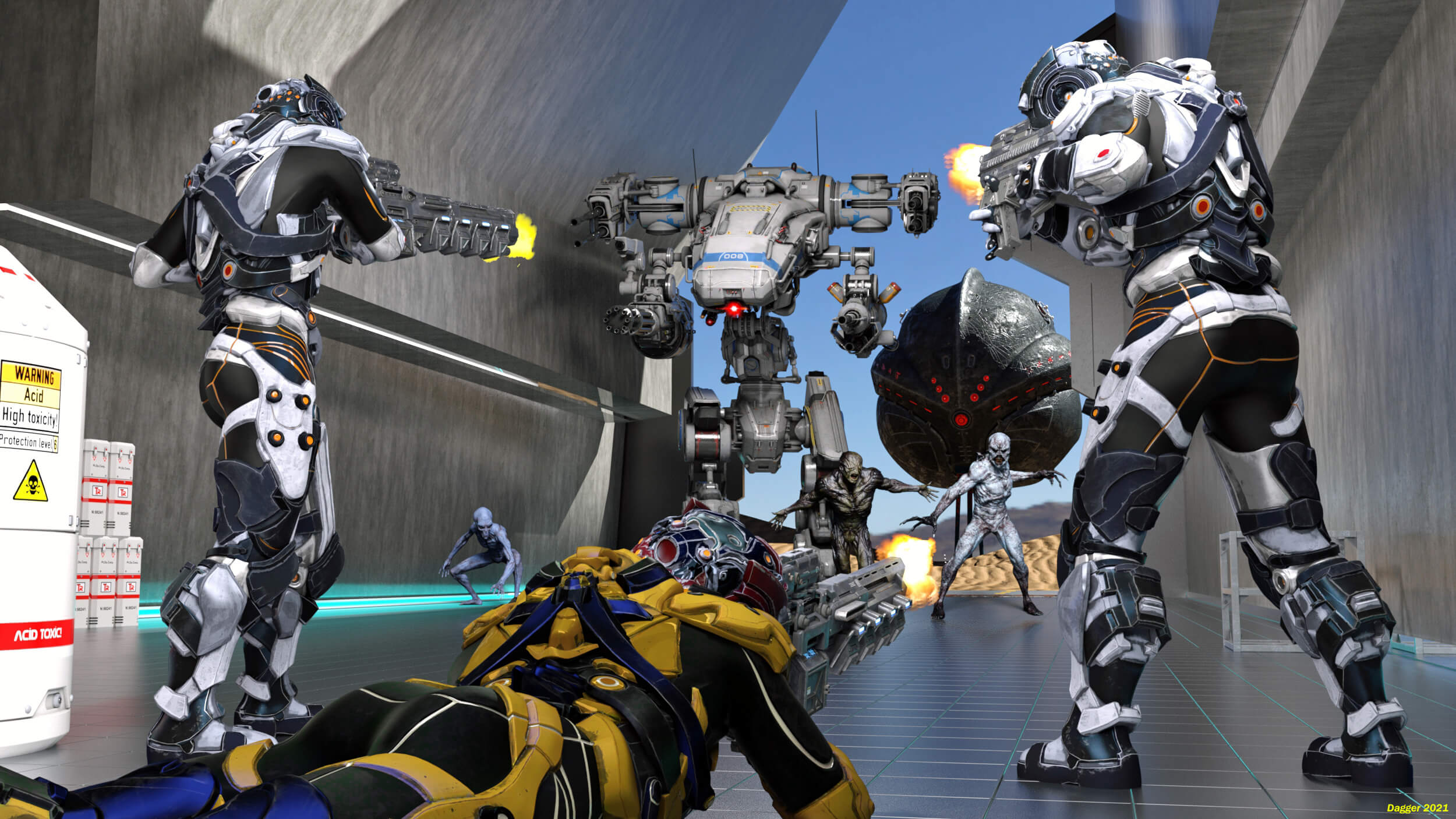 Project Sirius Hall - Daz Content by mbit