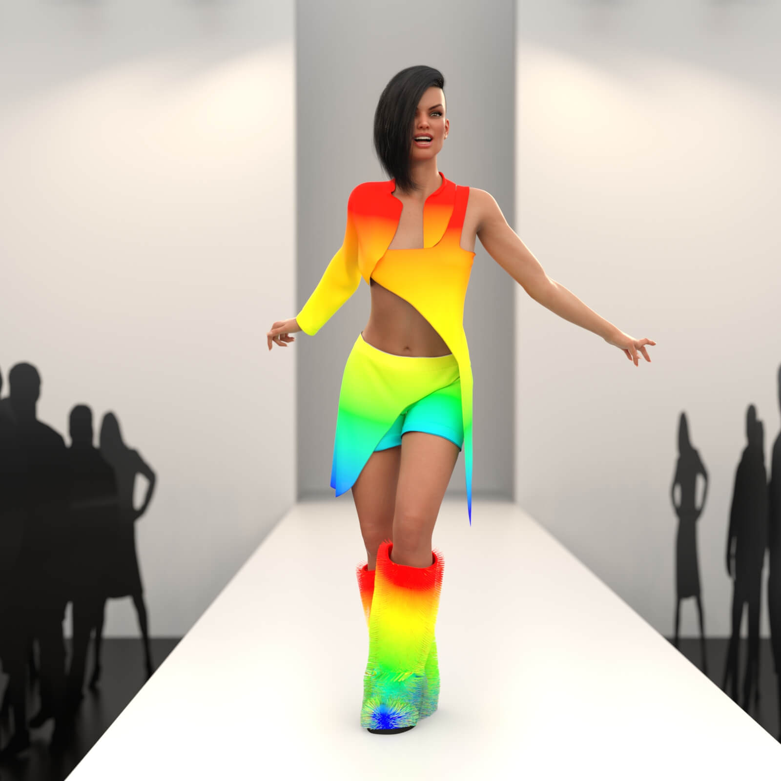 Raver Girl 3 Outfit for Genesies 8 / 8.1 - Daz Content by mbit