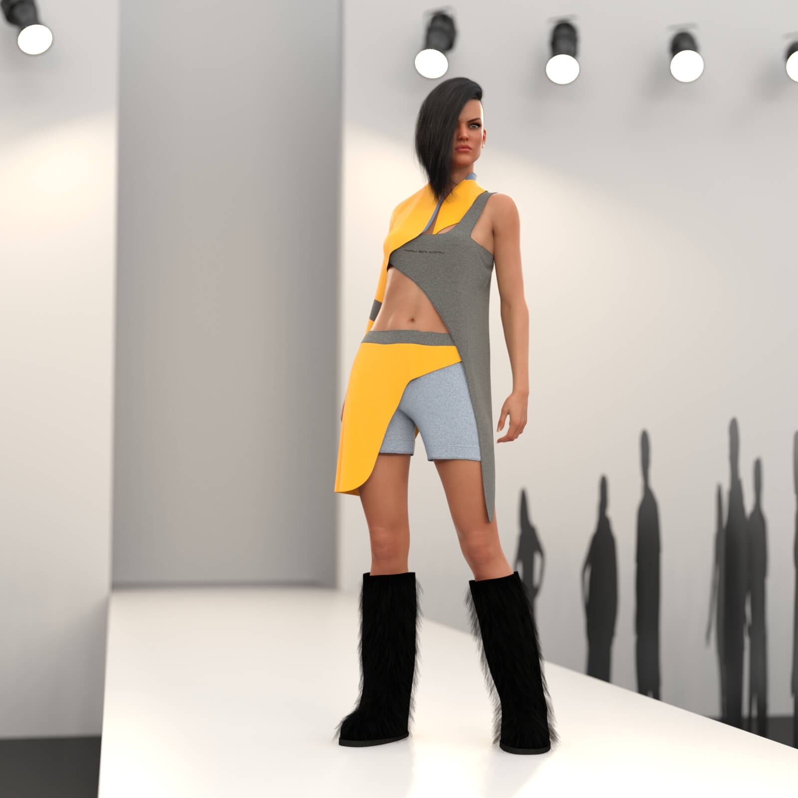 Raver Girl 3 Outfit Blender/OBJ/FBX Version - 3D Model by mbit