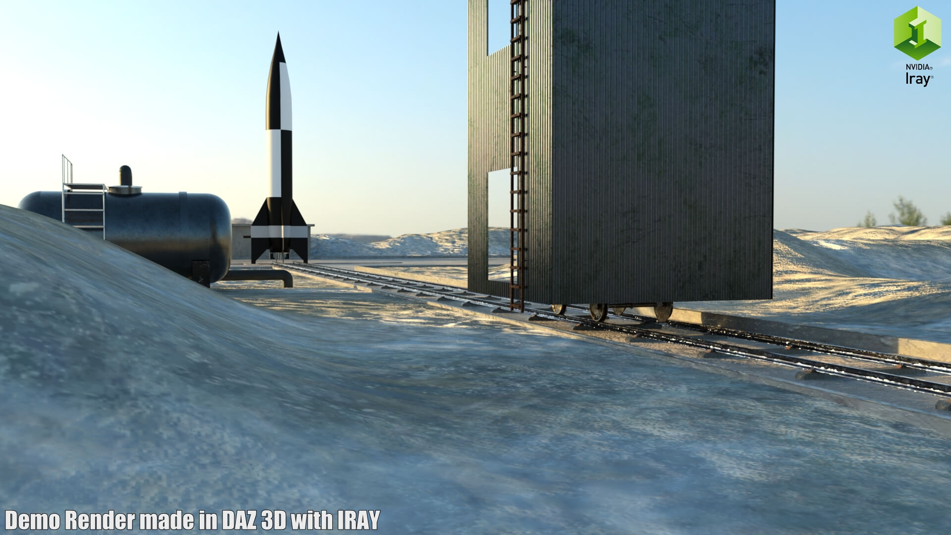 V2 Rocket Base Blender + FBX + OBJ - 3D Model by mbit
