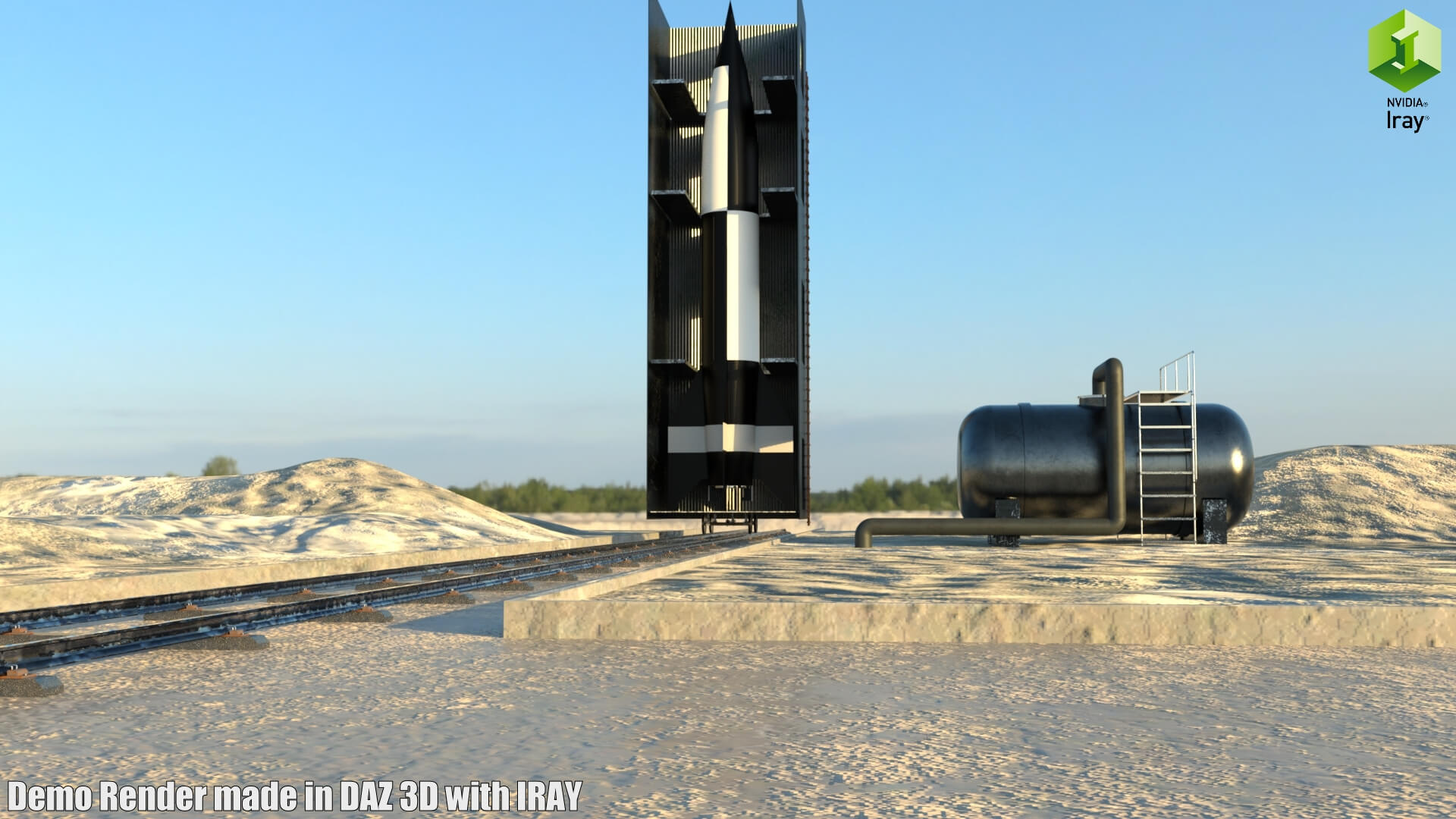 V2 Rocket Base Blender + FBX + OBJ - 3D Model by mbit