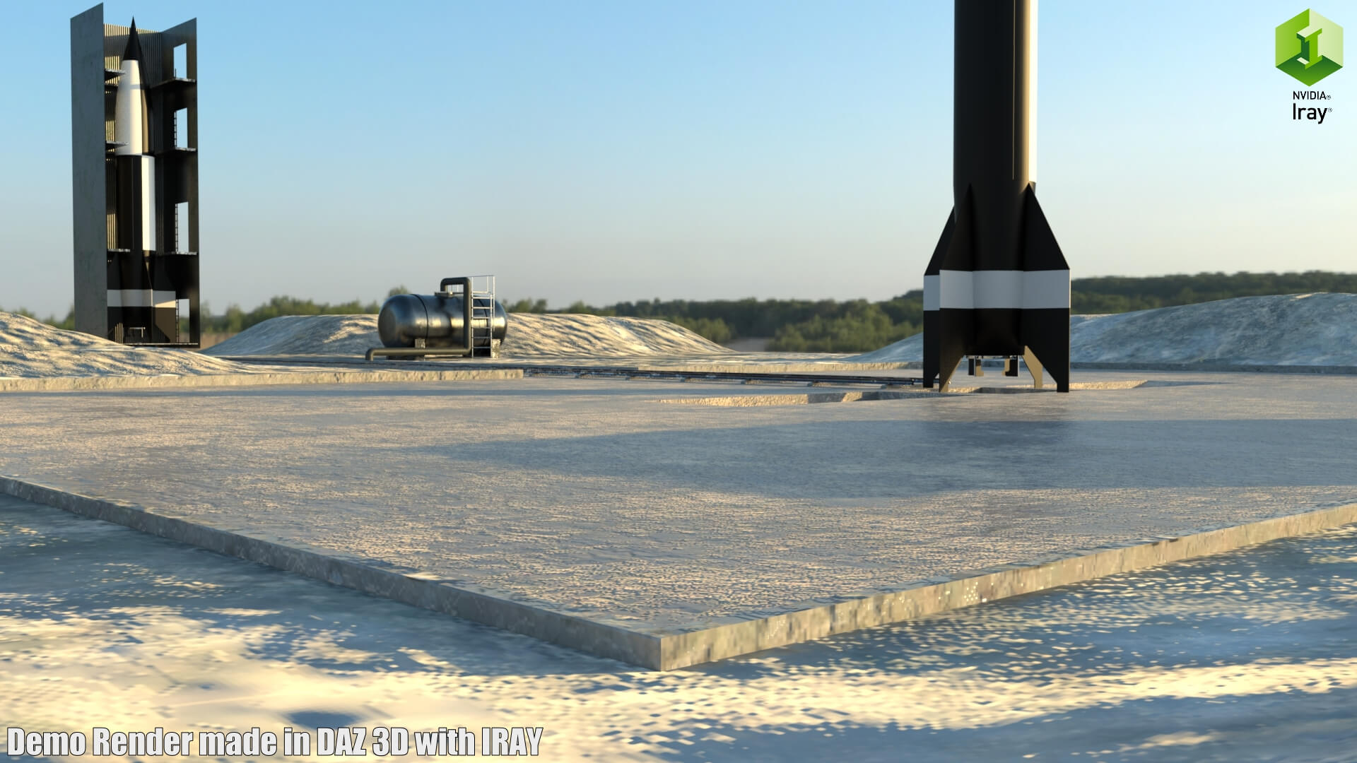 V2 Rocket Base Blender + FBX + OBJ - 3D Model by mbit