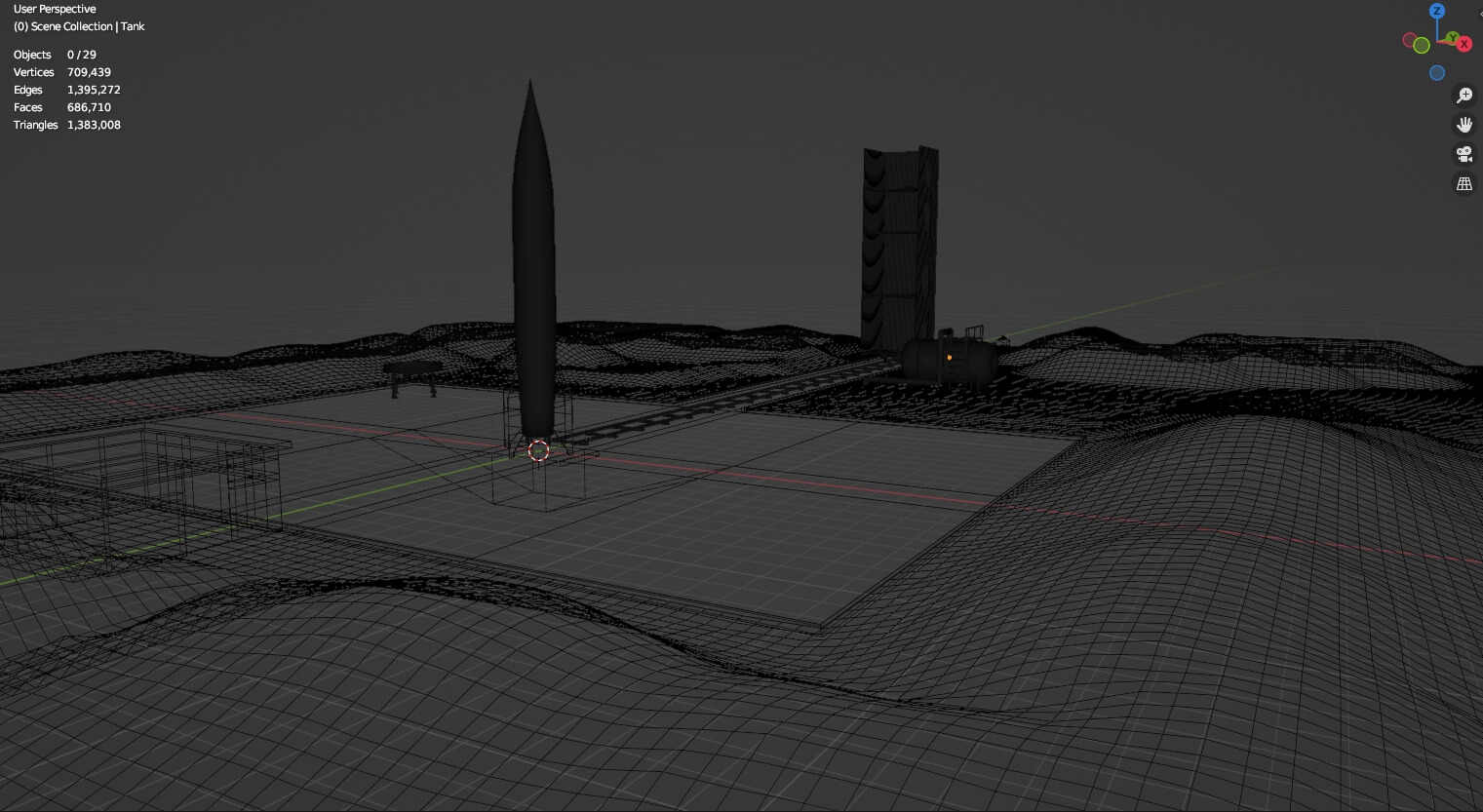 V2 Rocket Base Blender + FBX + OBJ - 3D Model by mbit