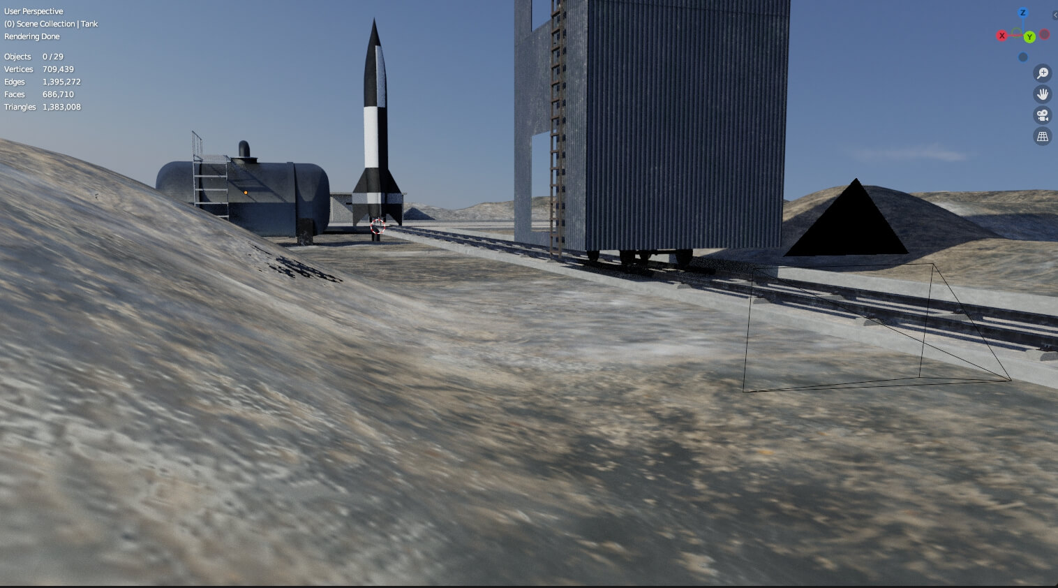 V2 Rocket Base Blender + FBX + OBJ - 3D Model by mbit