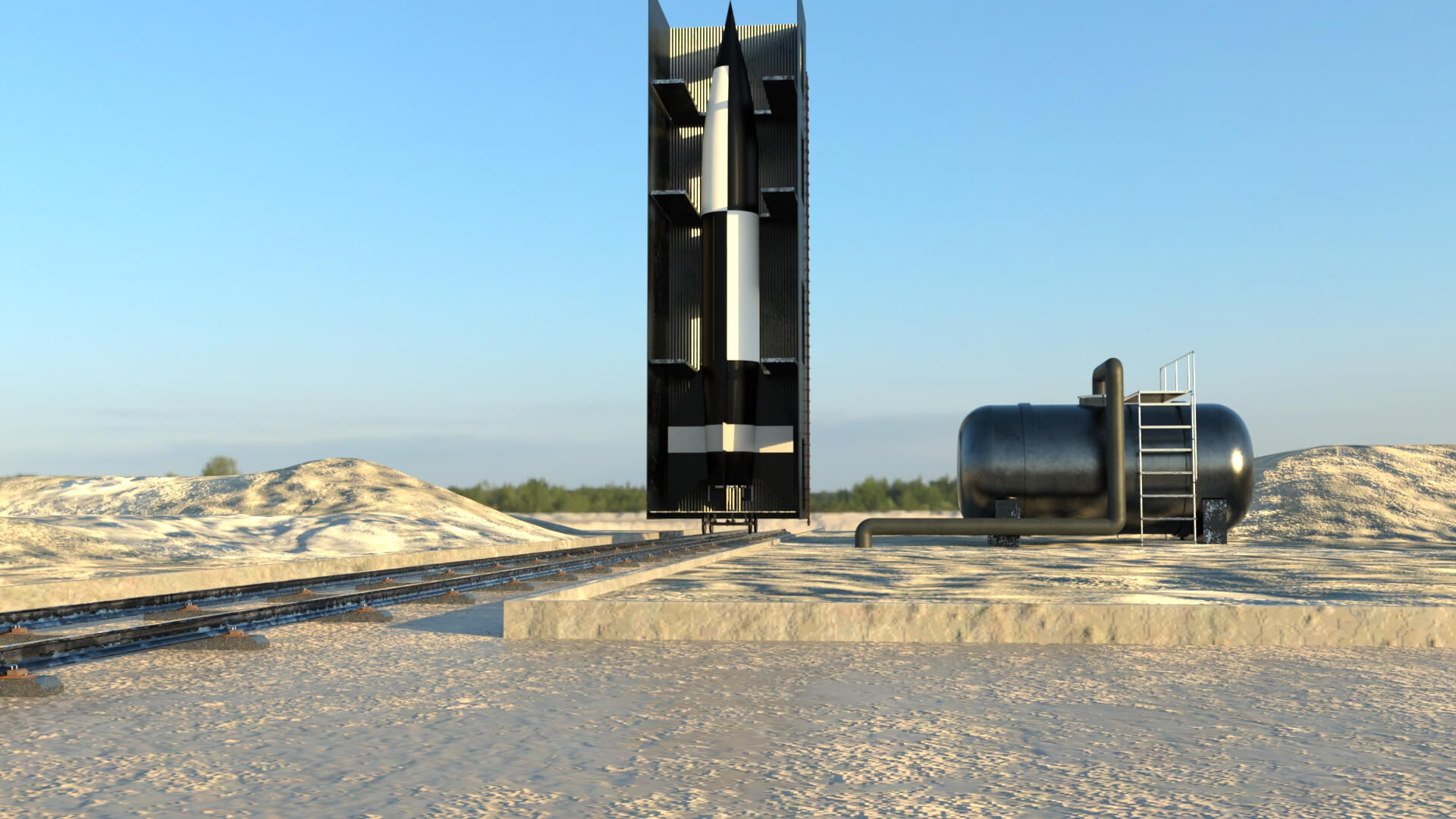 V2 Rocket Base Environment - Daz Content by mbit