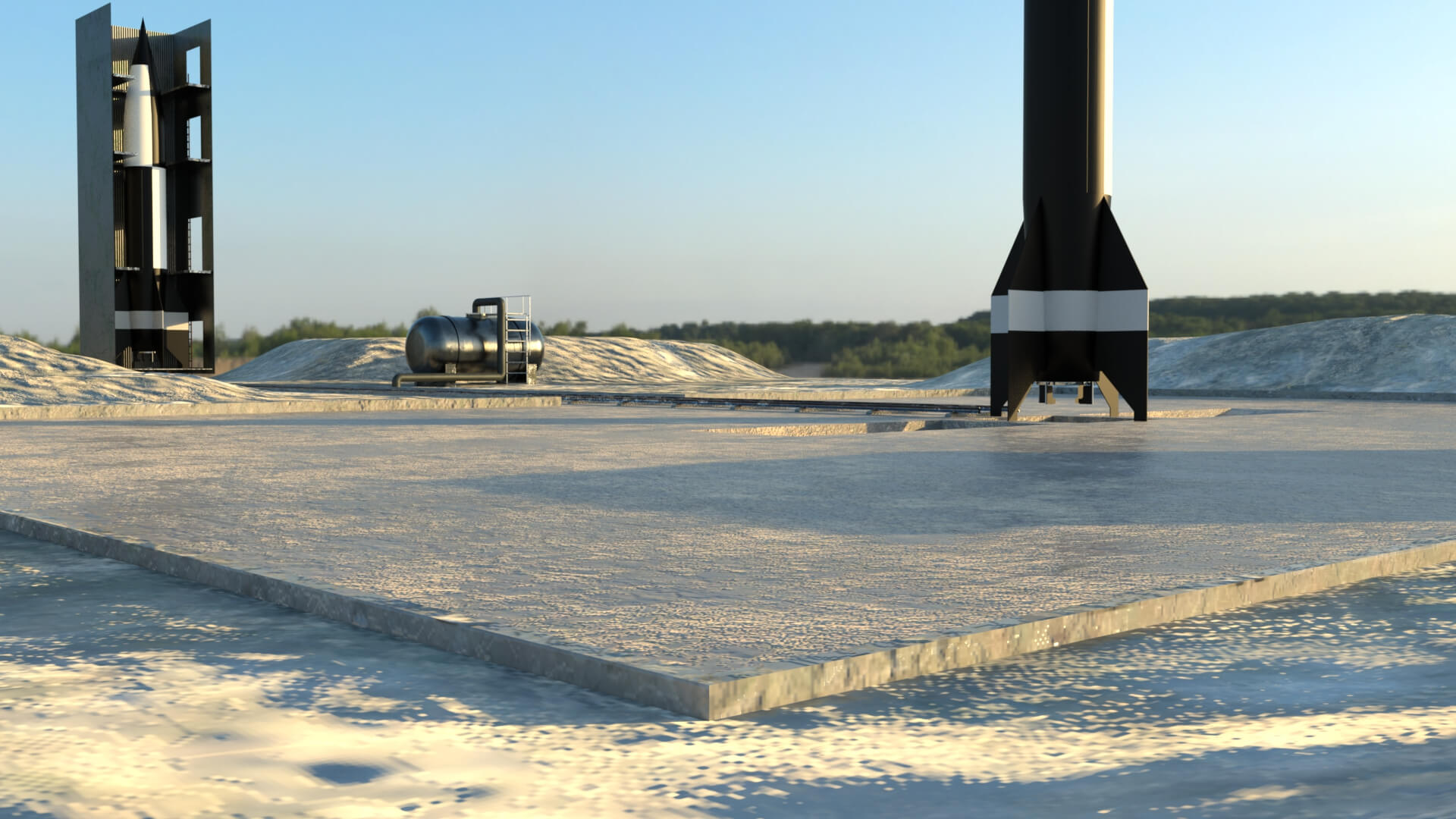 V2 Rocket Base Environment - Daz Content by mbit