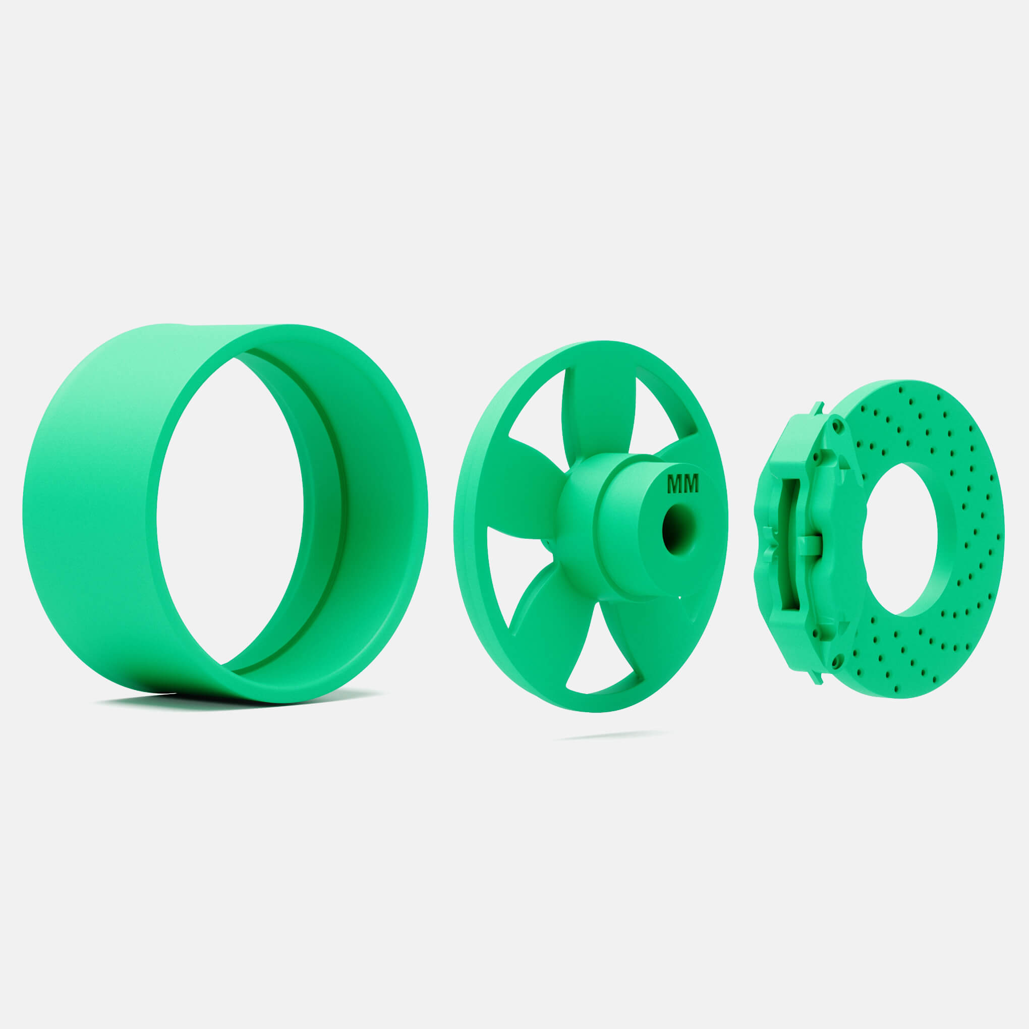 1/24 Scale, 15X8 American Racing Daisy Wheel and Brake - 3D Model by ...