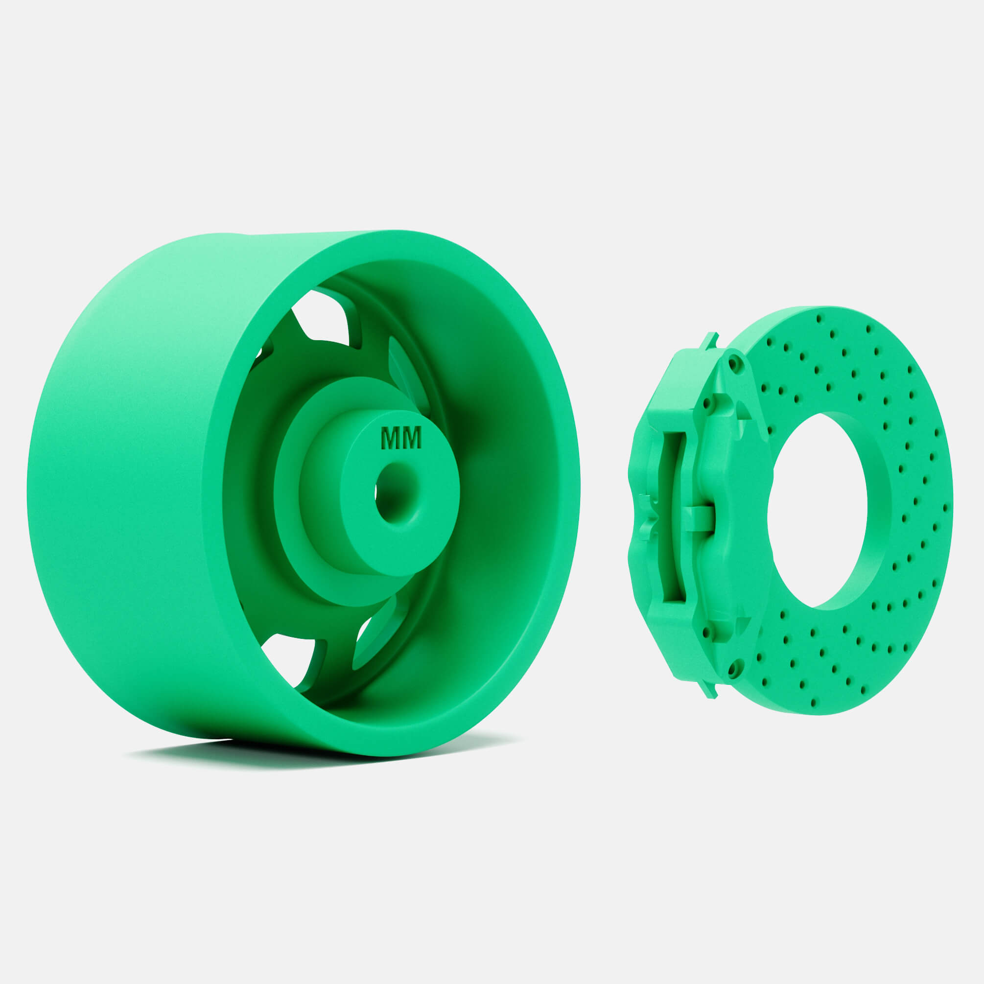 1/24 Scale, 15X8 Bassett D-Hole Wheel and Brake 3D Model by ...