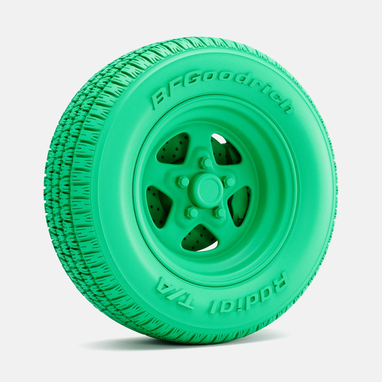 1/24 Scale, 15X8 Weld Pro Star Wheel, BFGoodrich Radial Tire - 3D Print ...