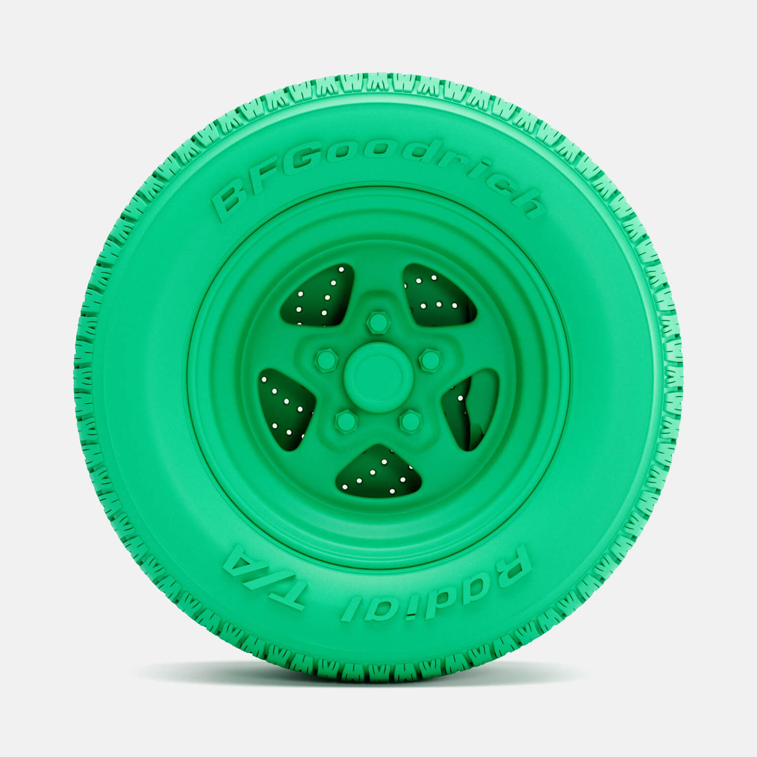 1/24 Scale, 15X8 Weld Pro Star Wheel, BFGoodrich Radial Tire - 3D Model ...