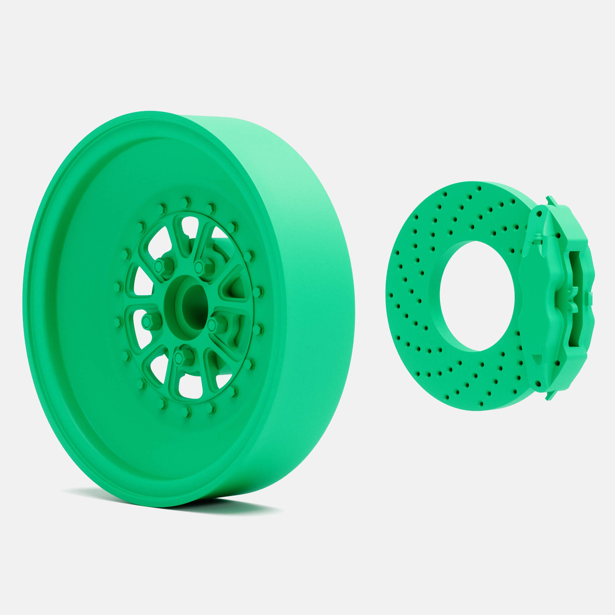 15X4 Sander 752 Wheel and Brake - 3D Model by meanmachinemodels