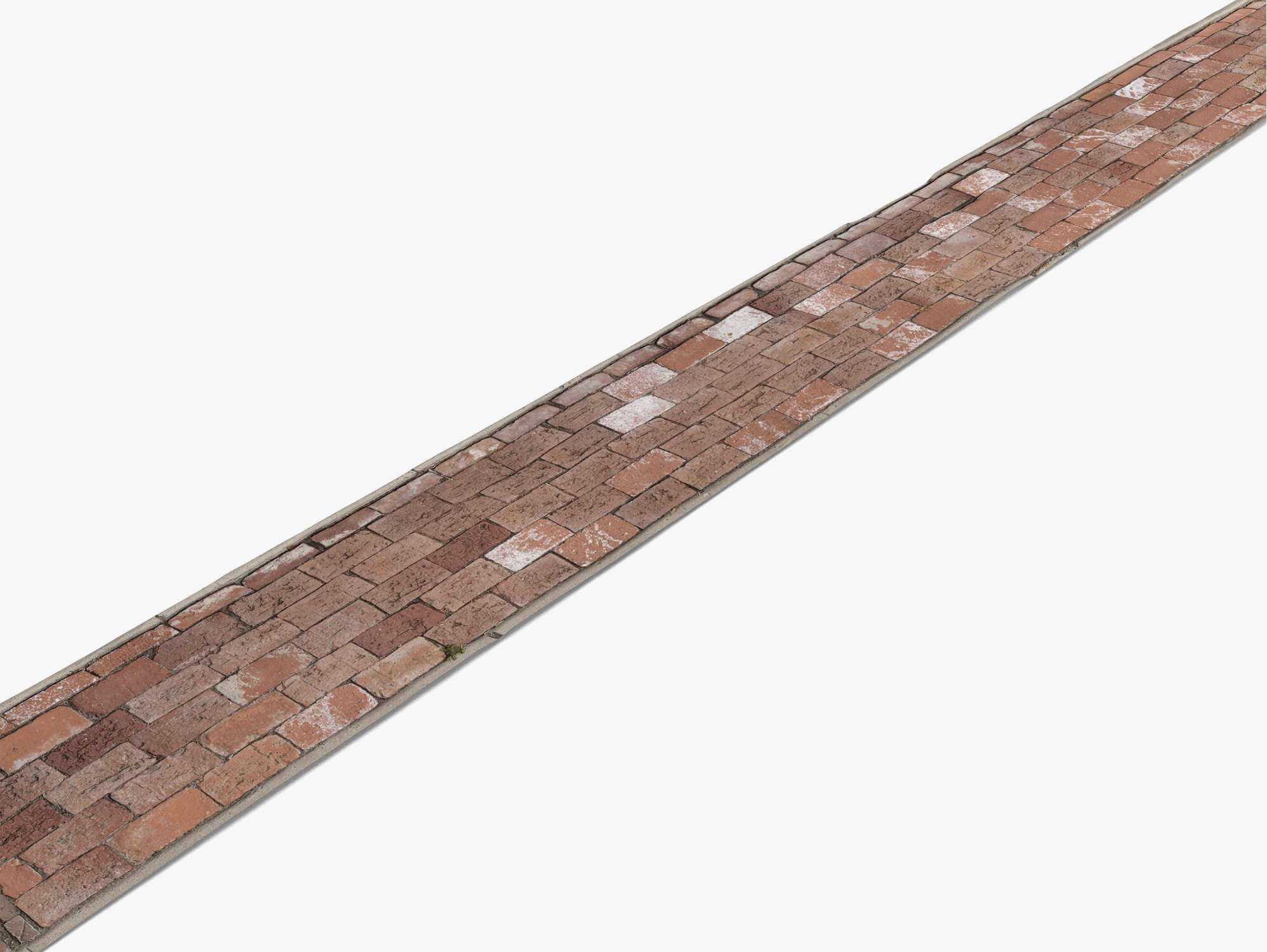 Brick Sidewalk - 16K Scan 3D Model by meanmachinemodels