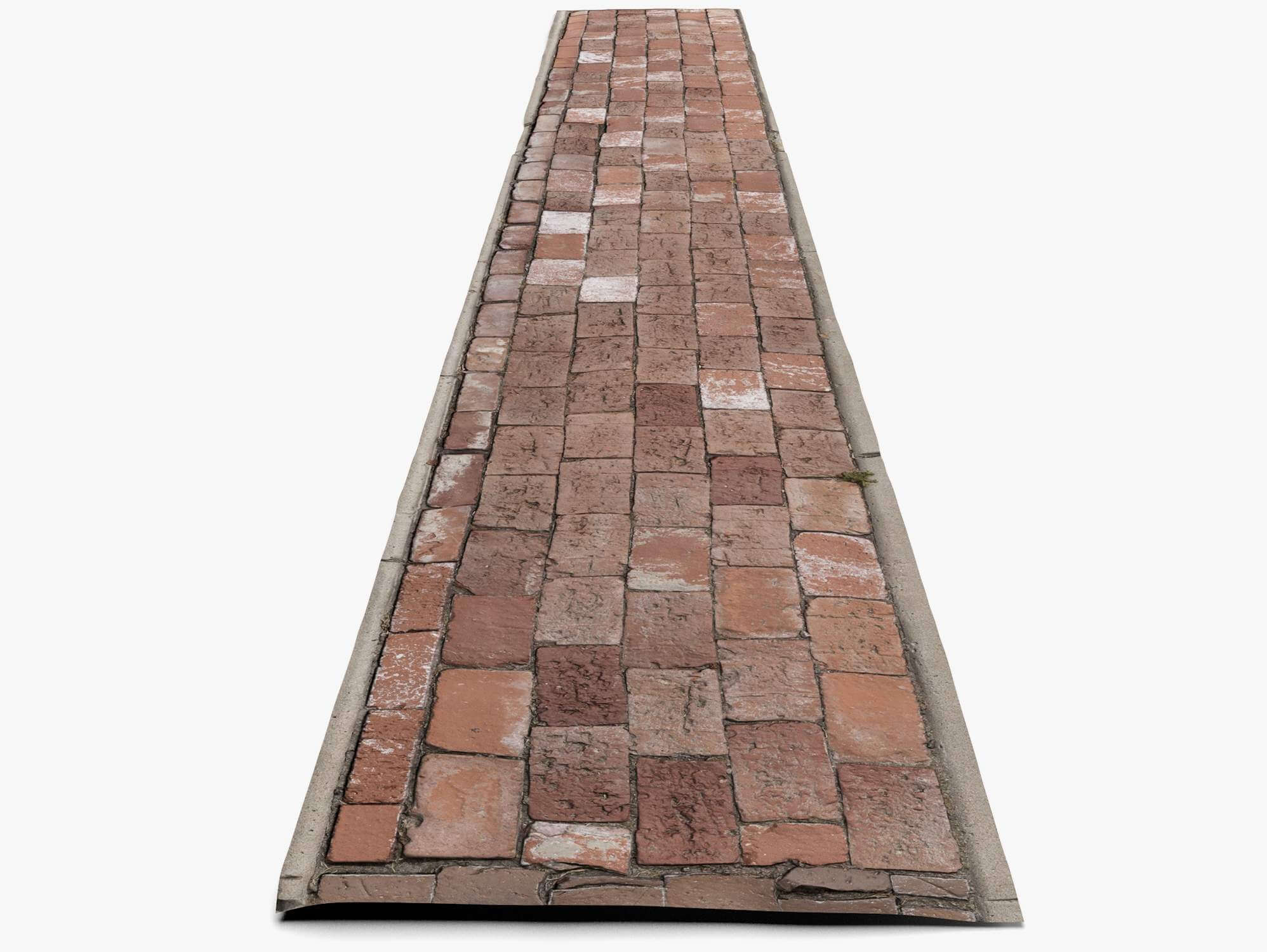 Brick Sidewalk - 16K Scan 3D Model by meanmachinemodels