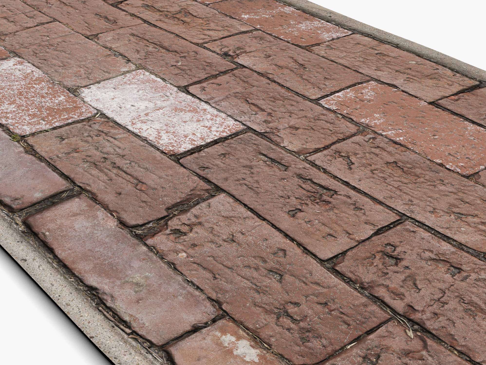 Brick Sidewalk - 16K Scan 3D Model by meanmachinemodels
