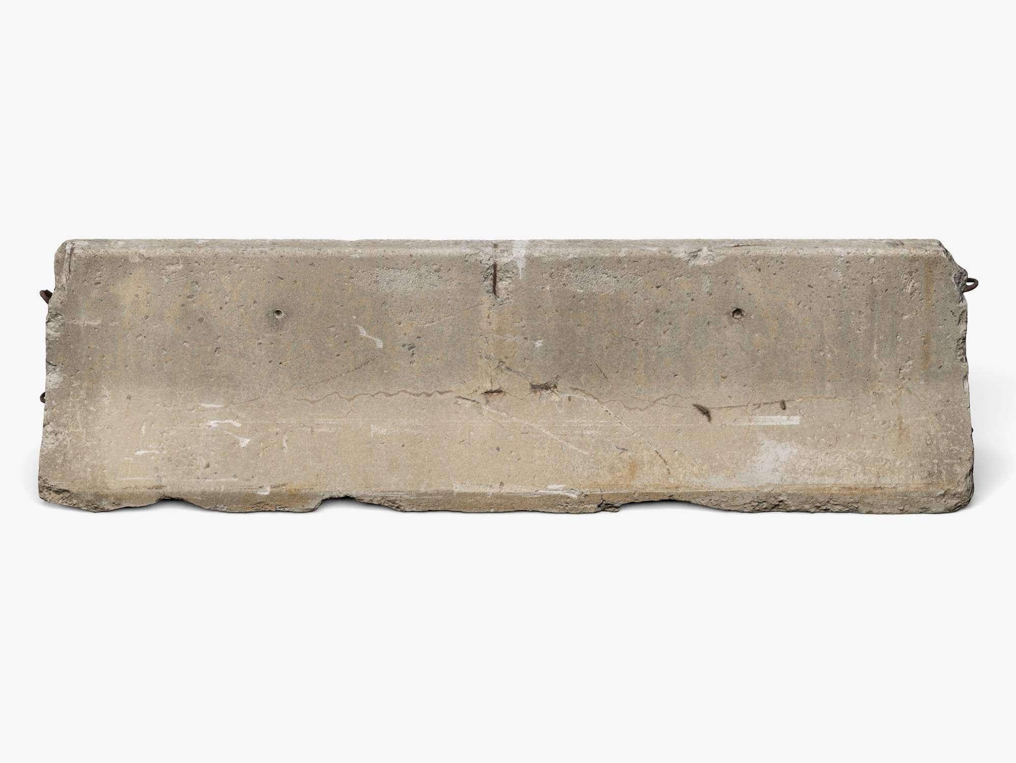 Concrete Barrier 02 - 8K Scan 3D Model by meanmachinemodels