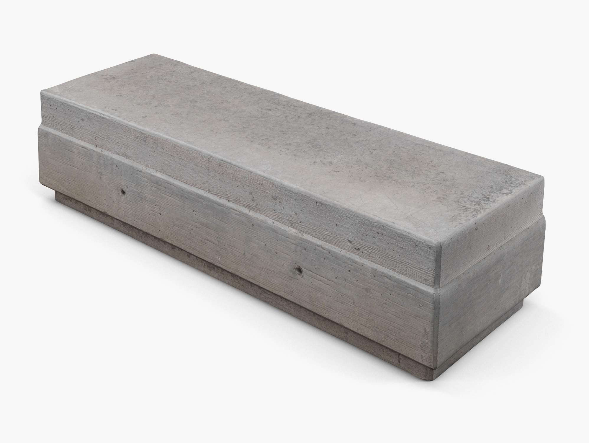 Concrete Bench - 8K Scan 3D Model by meanmachinemodels