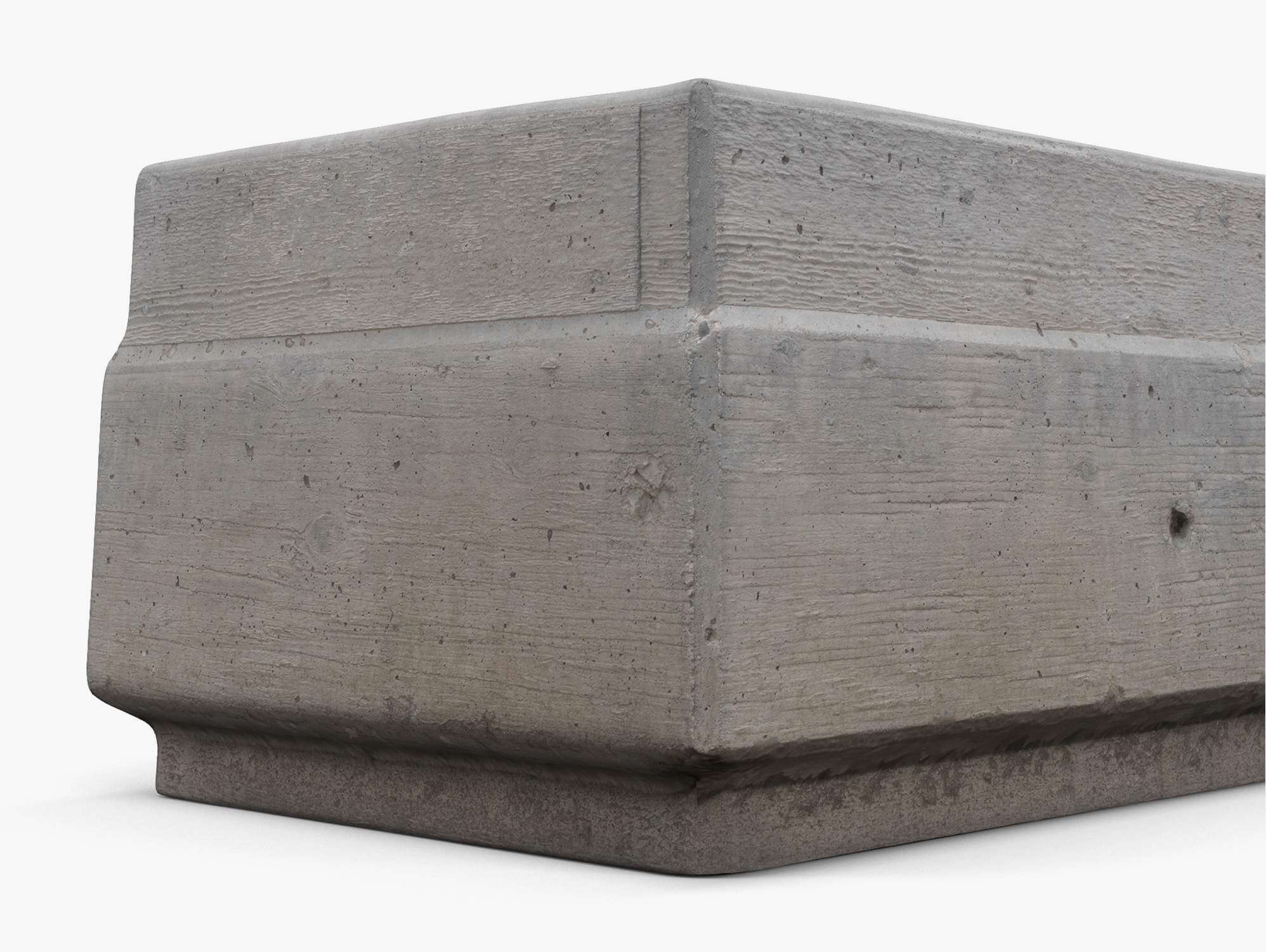 Concrete Bench - 8K Scan 3D Model by meanmachinemodels