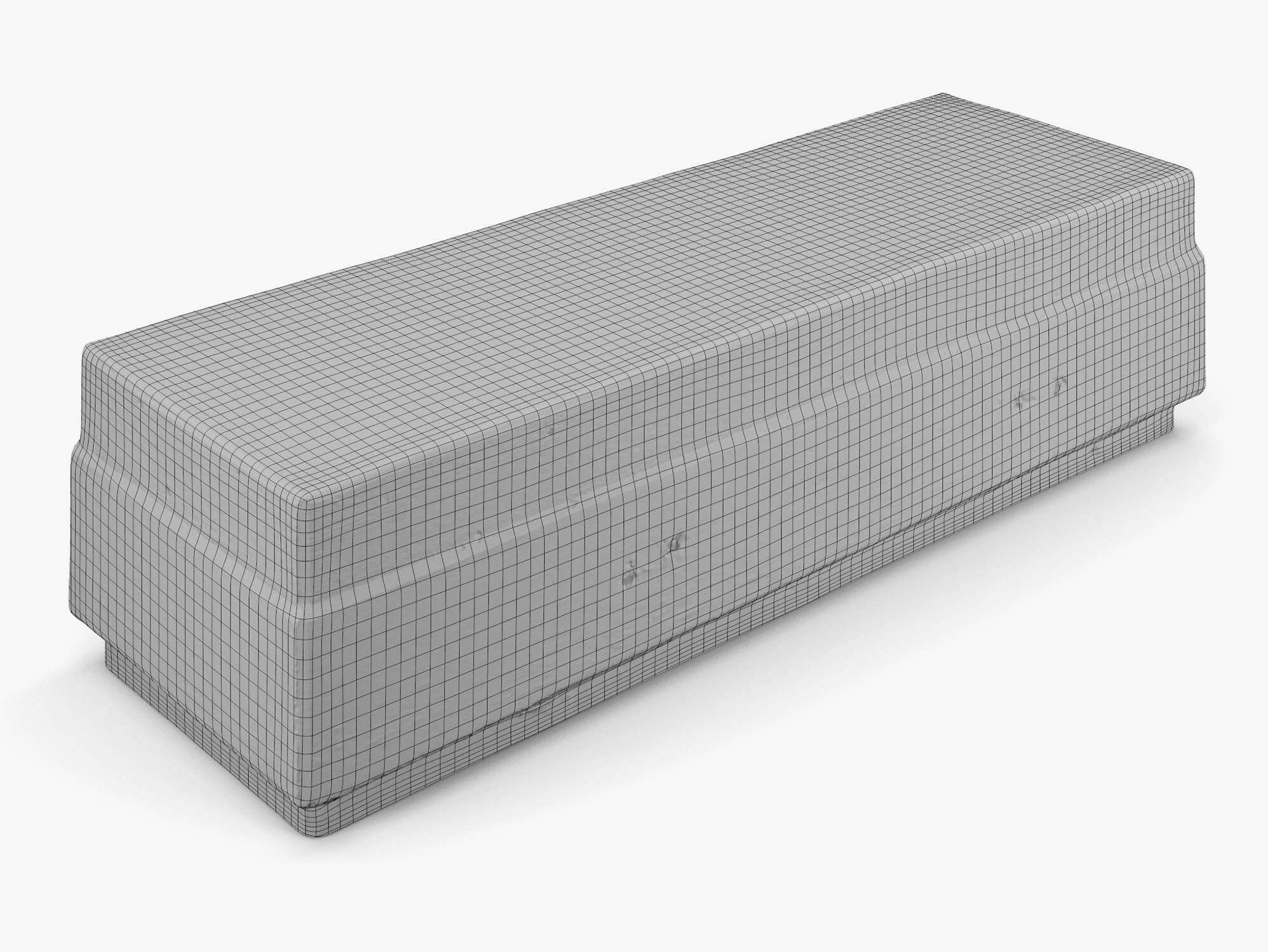 Concrete Bench - 8K Scan 3D Model by meanmachinemodels