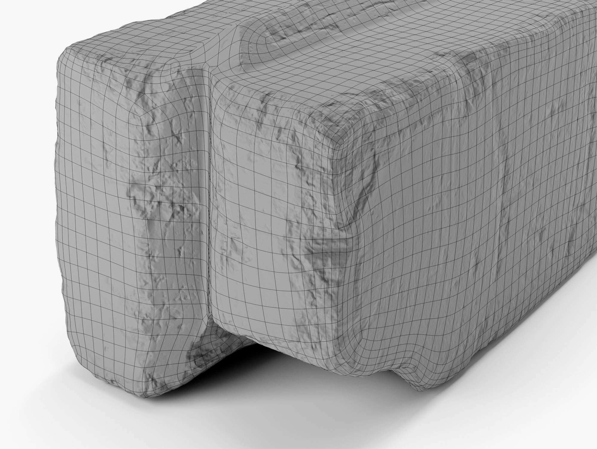 Concrete Block- 8K Scan 3D Model by meanmachinemodels