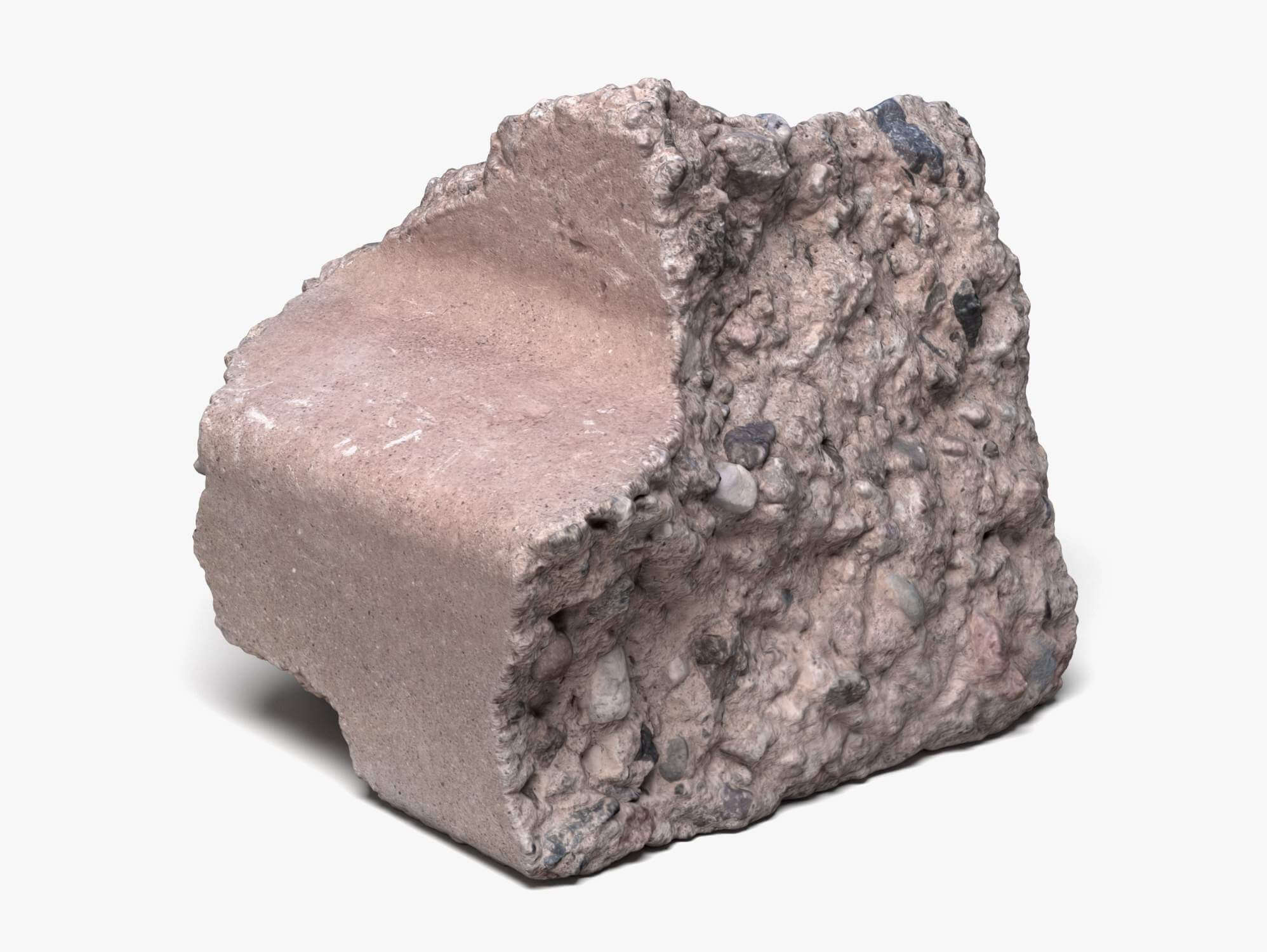 Concrete Chunk 01 - 16K Scan 3D Model by meanmachinemodels