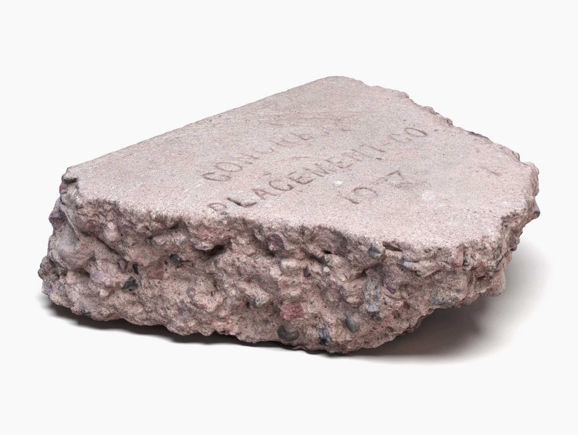 Concrete Chunk 02 - 16K Scan 3D Model by meanmachinemodels