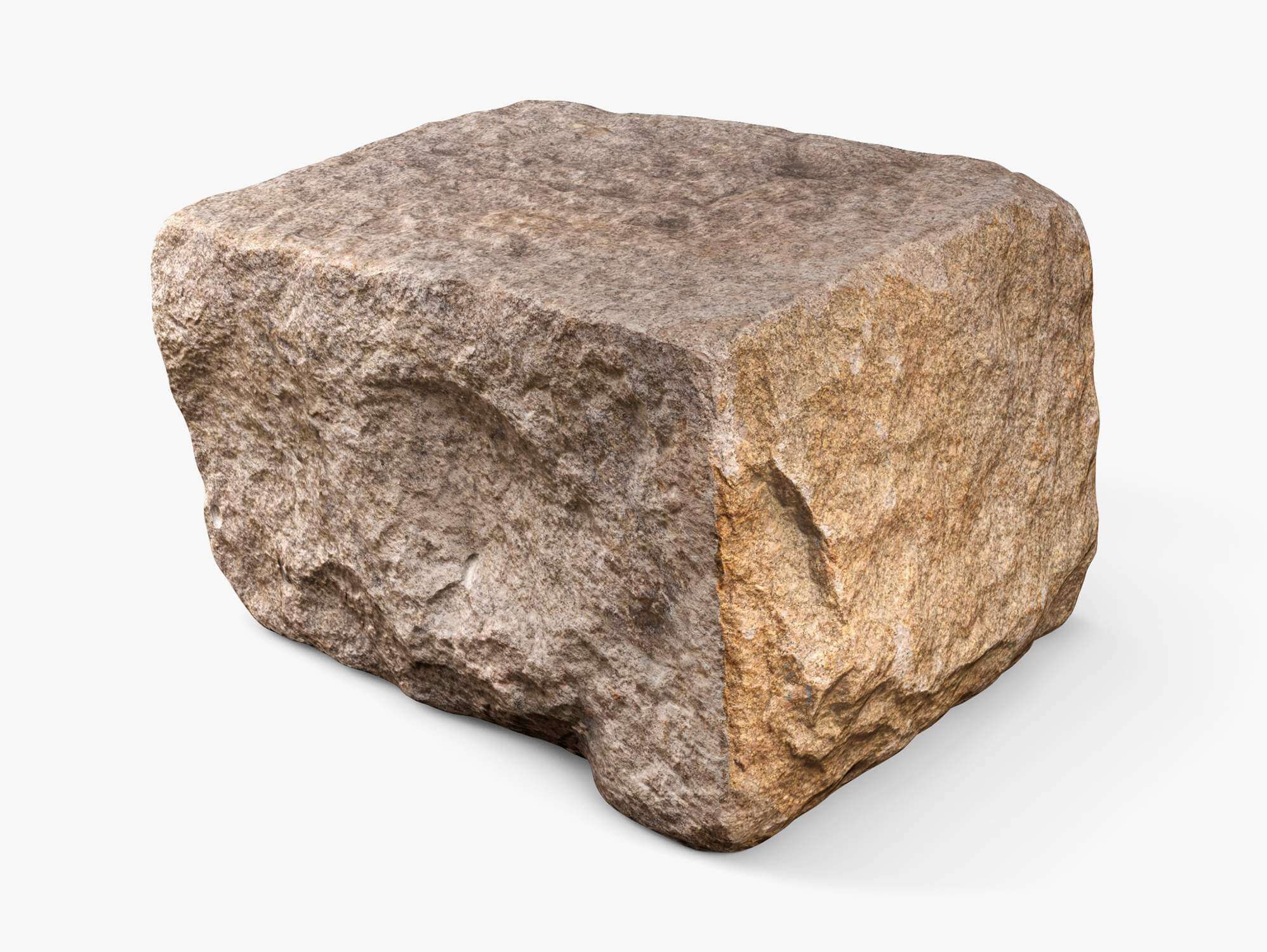 Granite Block Rock - 8K Scan 3D Model by meanmachinemodels