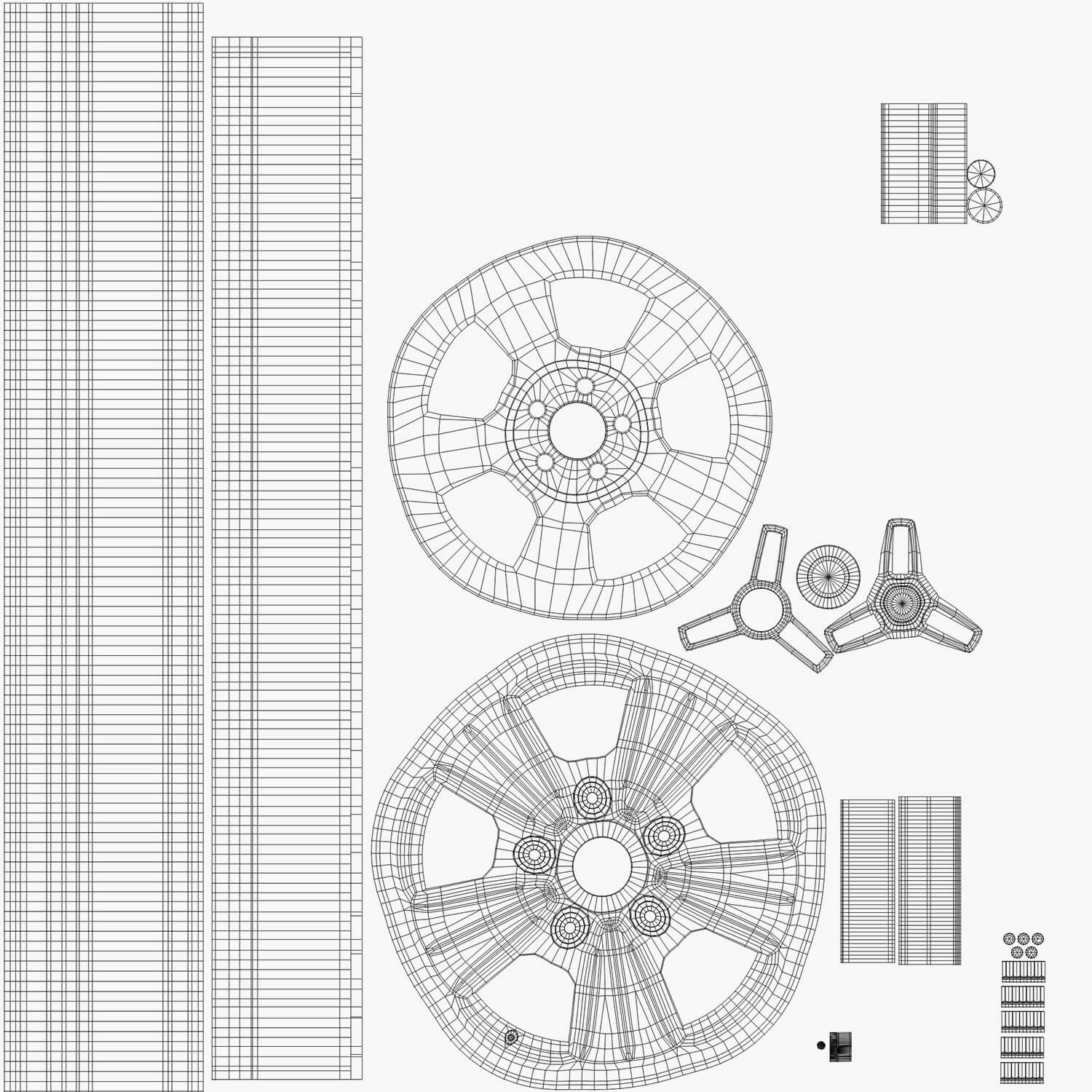 Radir Tri Rib Wheel - 3D Model by meanmachinemodels