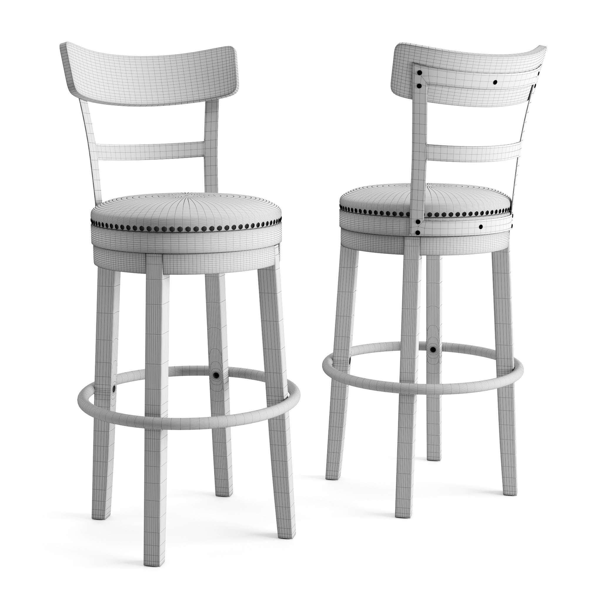 Swivel Pub Stool - 3D Model by meanmachinemodels