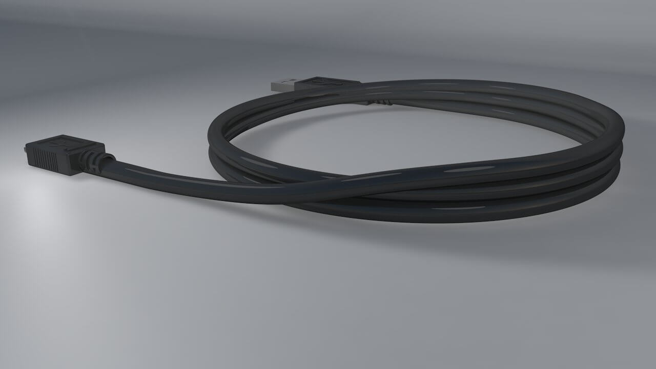 Usb Cable - 3D Model by medox