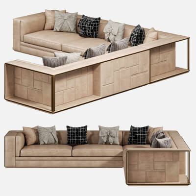 BABYLON Rack Sofa by Visionary - 3D Model by Meert