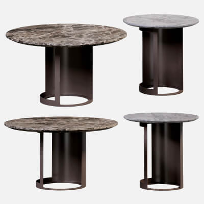 Marble Side Coffee Table by Bodema - 3D Model by Meert