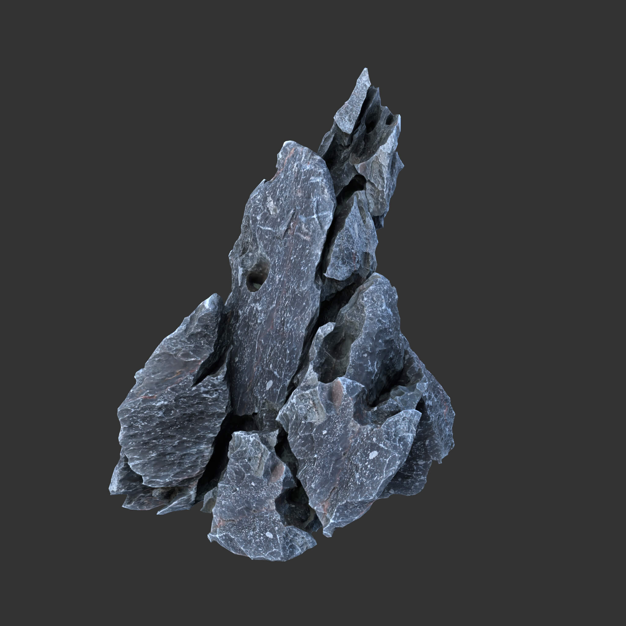 08 Low Poly Erosion Rocks - 231126 3D Model by mega3d