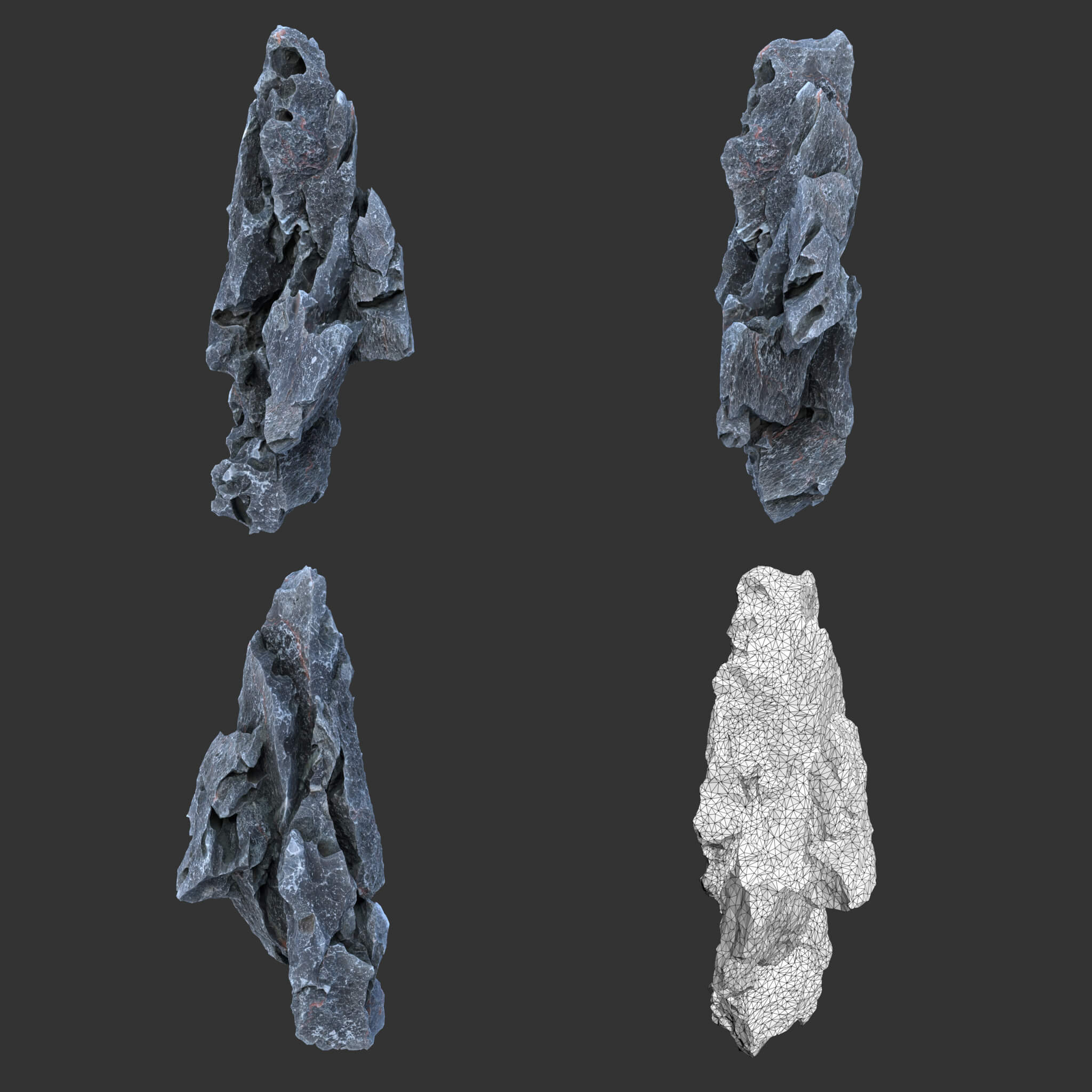 08 Low Poly Erosion Rocks - 231126 3D Model by mega3d