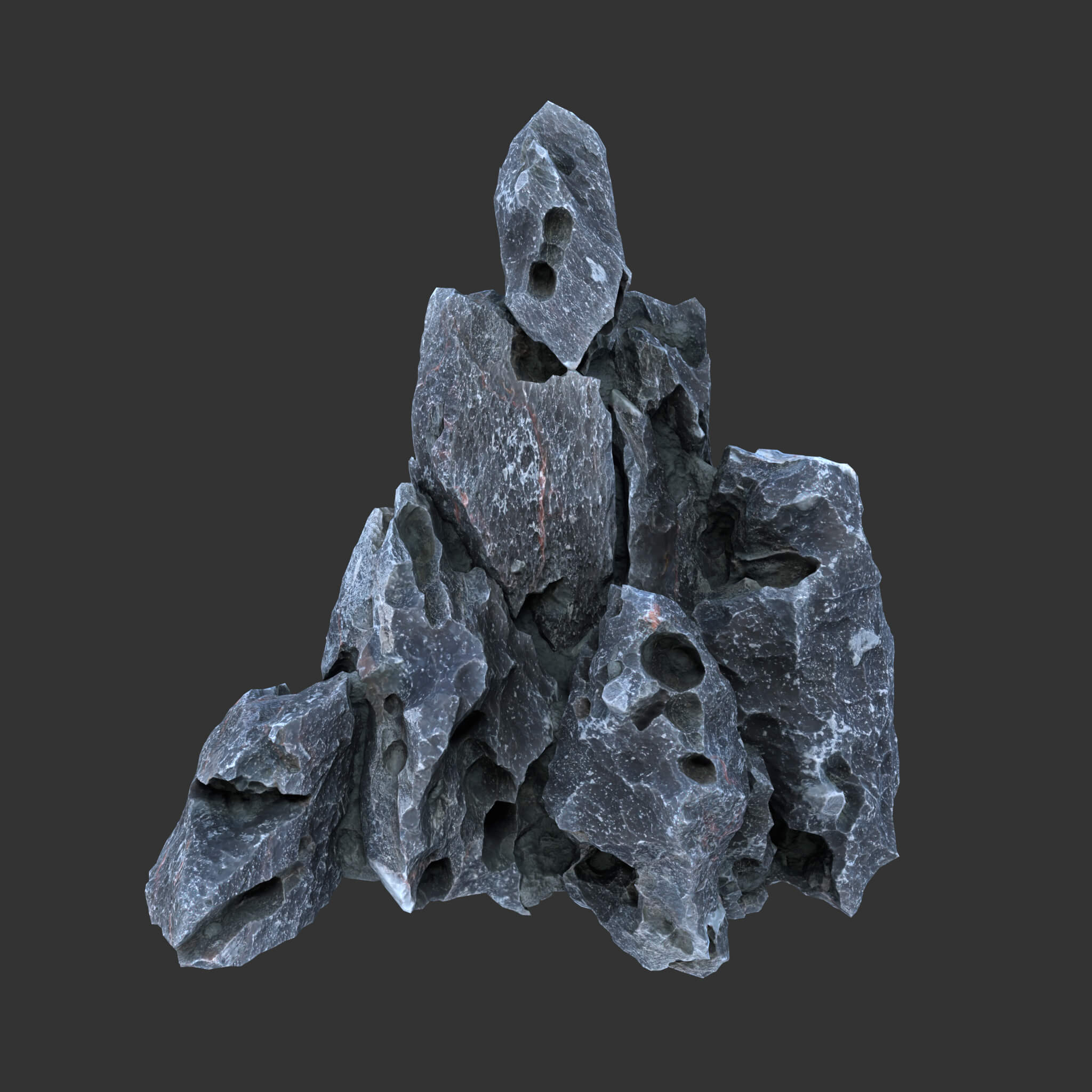 08 Low Poly Erosion Rocks - 231126 3D Model by mega3d