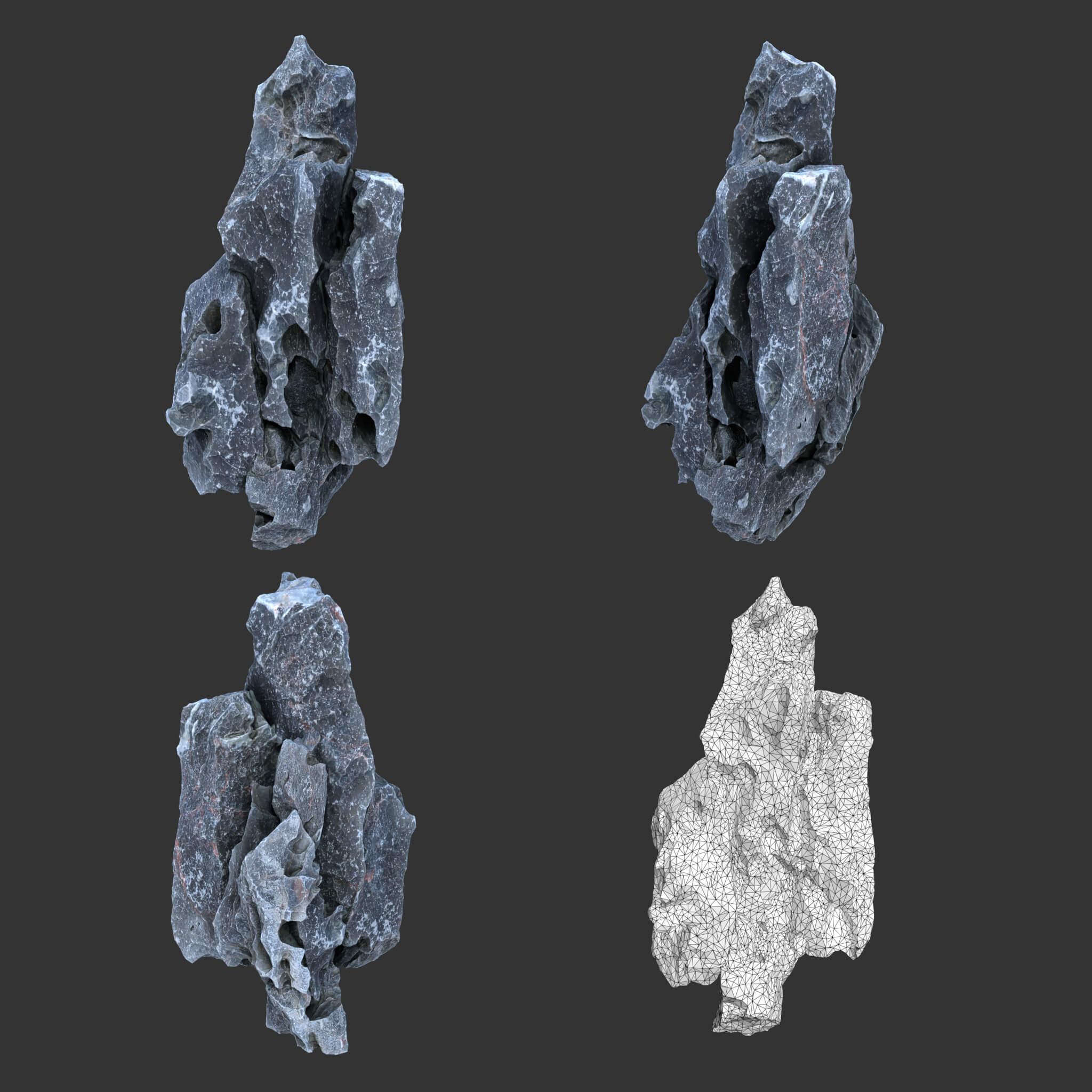 08 Low Poly Erosion Rocks - 231126 3D Model by mega3d