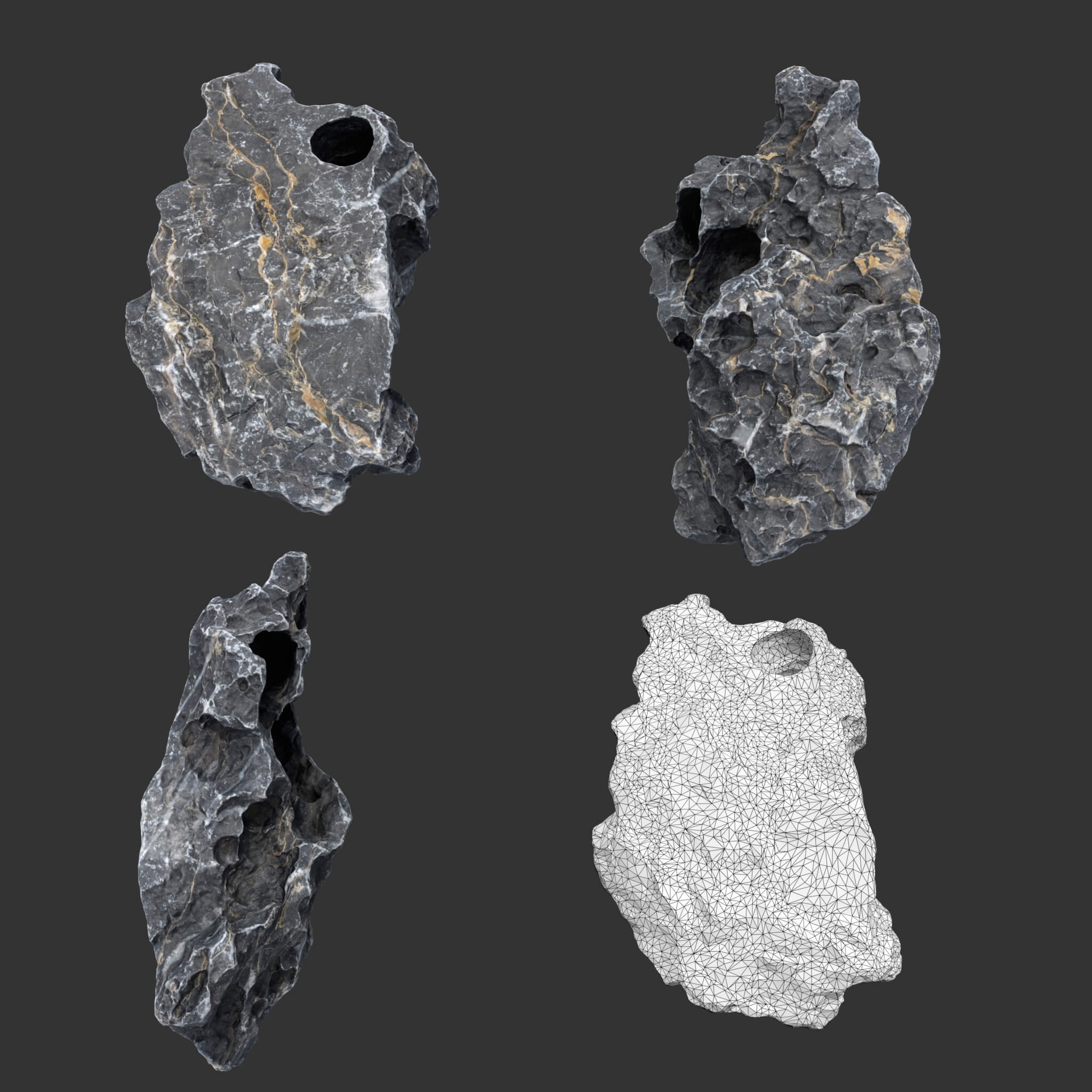 09 Low Poly Erosion Rocks - 231122 3D Model by mega3d
