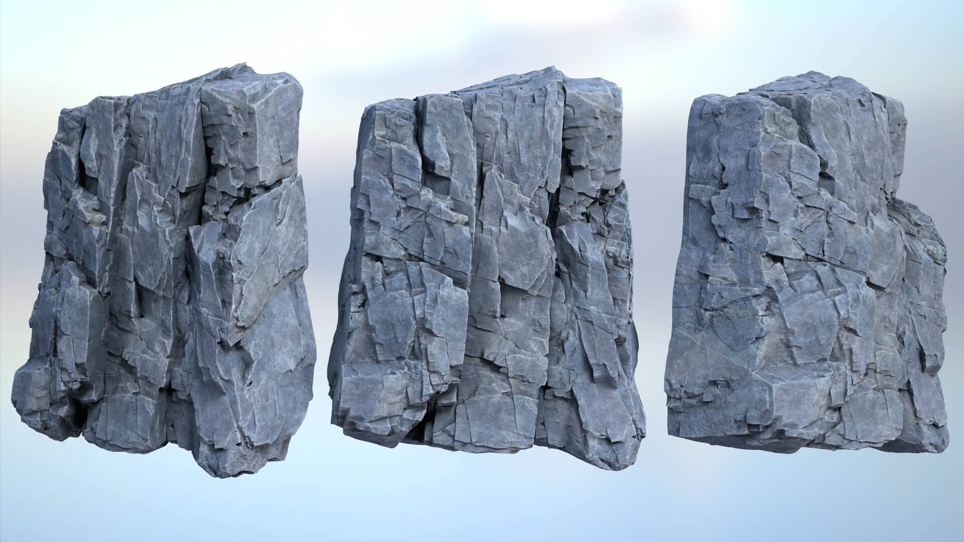 6 Modular Cliff Faces - 240909 3D Model by mega3d