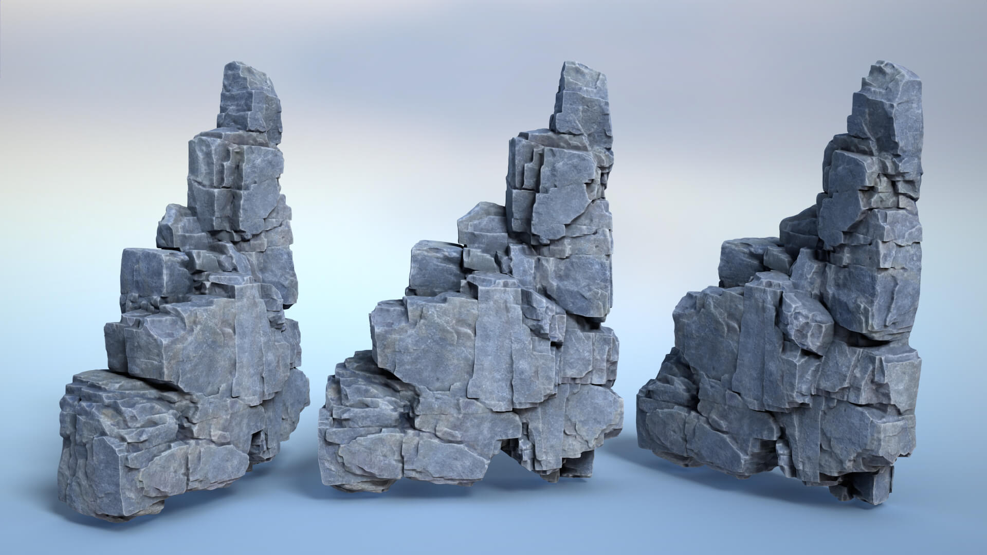 6 Modular Cliff Faces - 240915 3D Model by mega3d