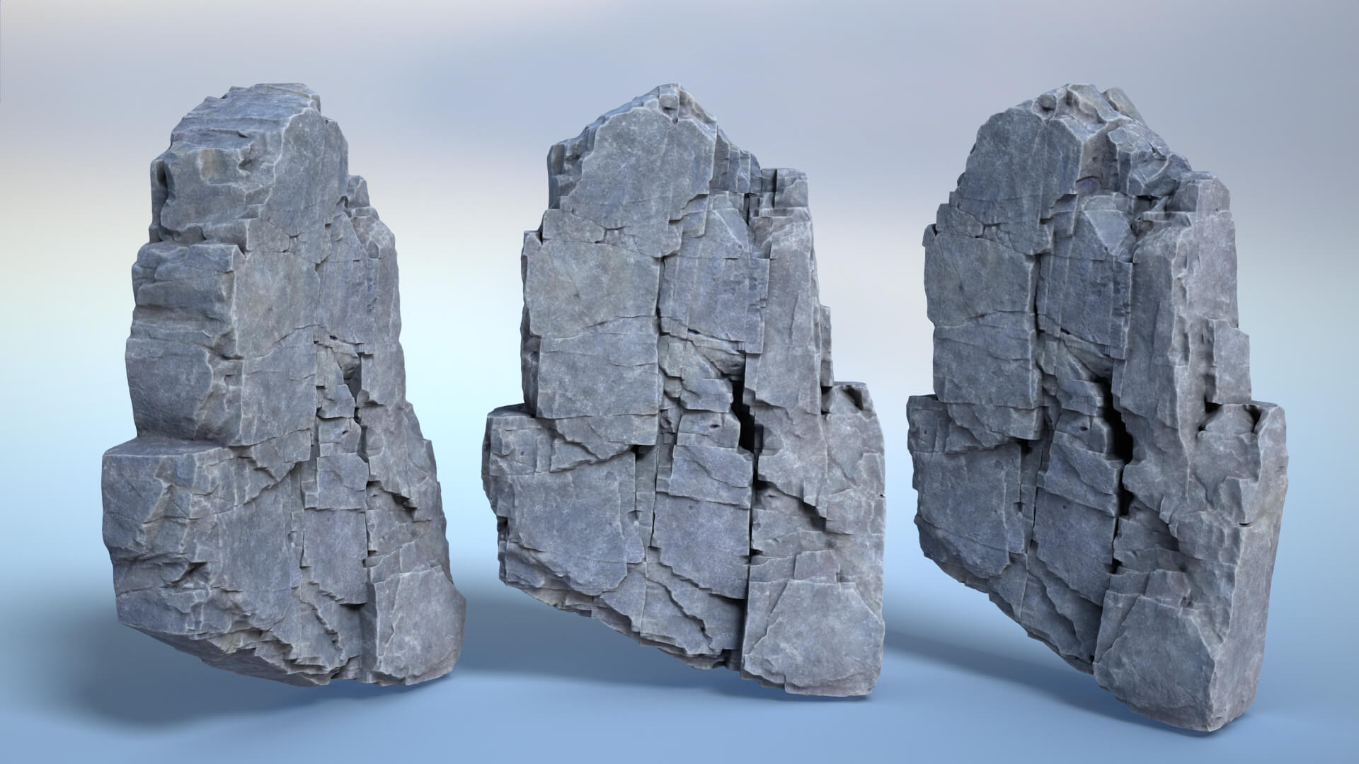6 Modular Cliff Faces - 240915 3D Model by mega3d