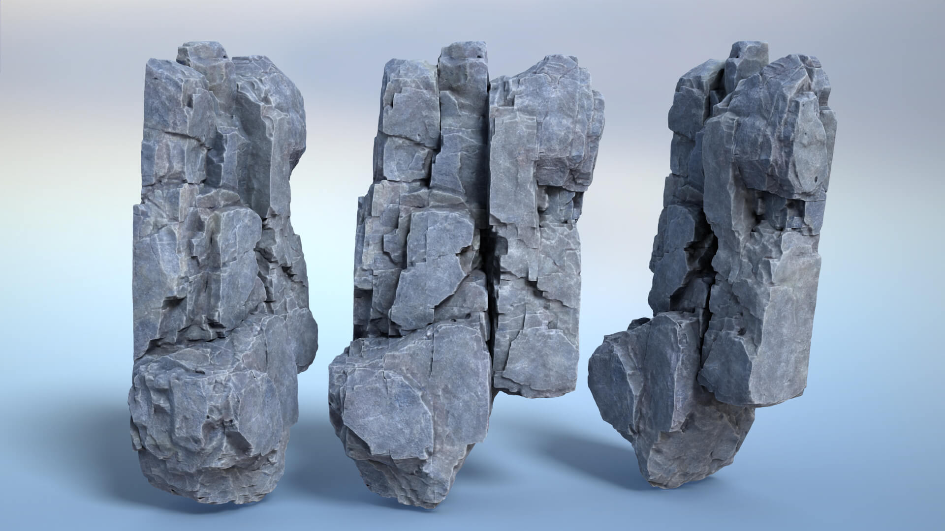 6 Modular Cliff Faces - 240915 3D Model by mega3d