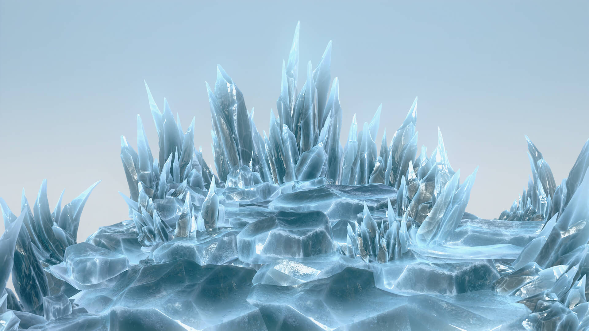 60 Low Poly Ice Cave Modulars - 240112 3D Model by mega3d