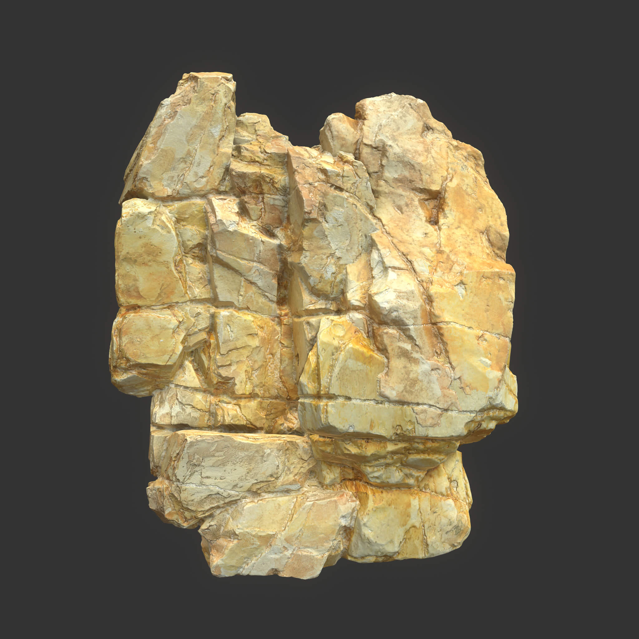 8 Modular Cliff Rocks - 3D Model by mega3d