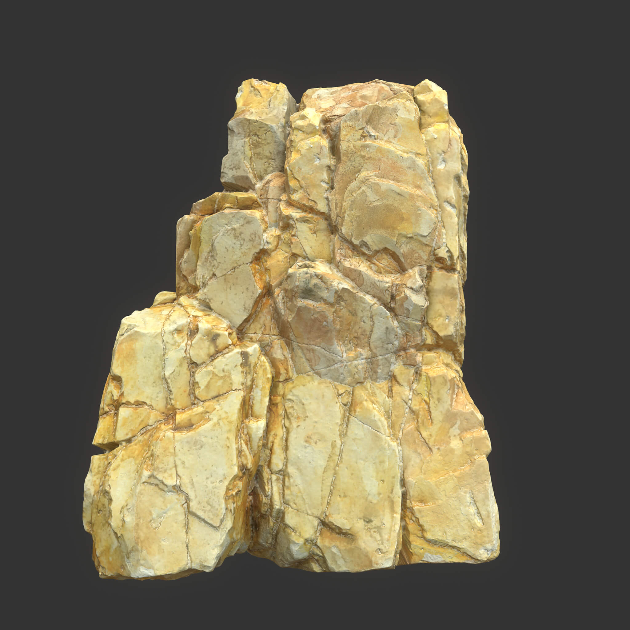 8 Modular Cliff Rocks - 3D Model by mega3d