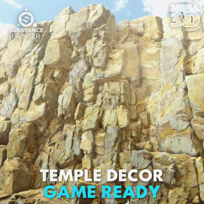 8 Modular Cliff Rocks - 3D Model by mega3d